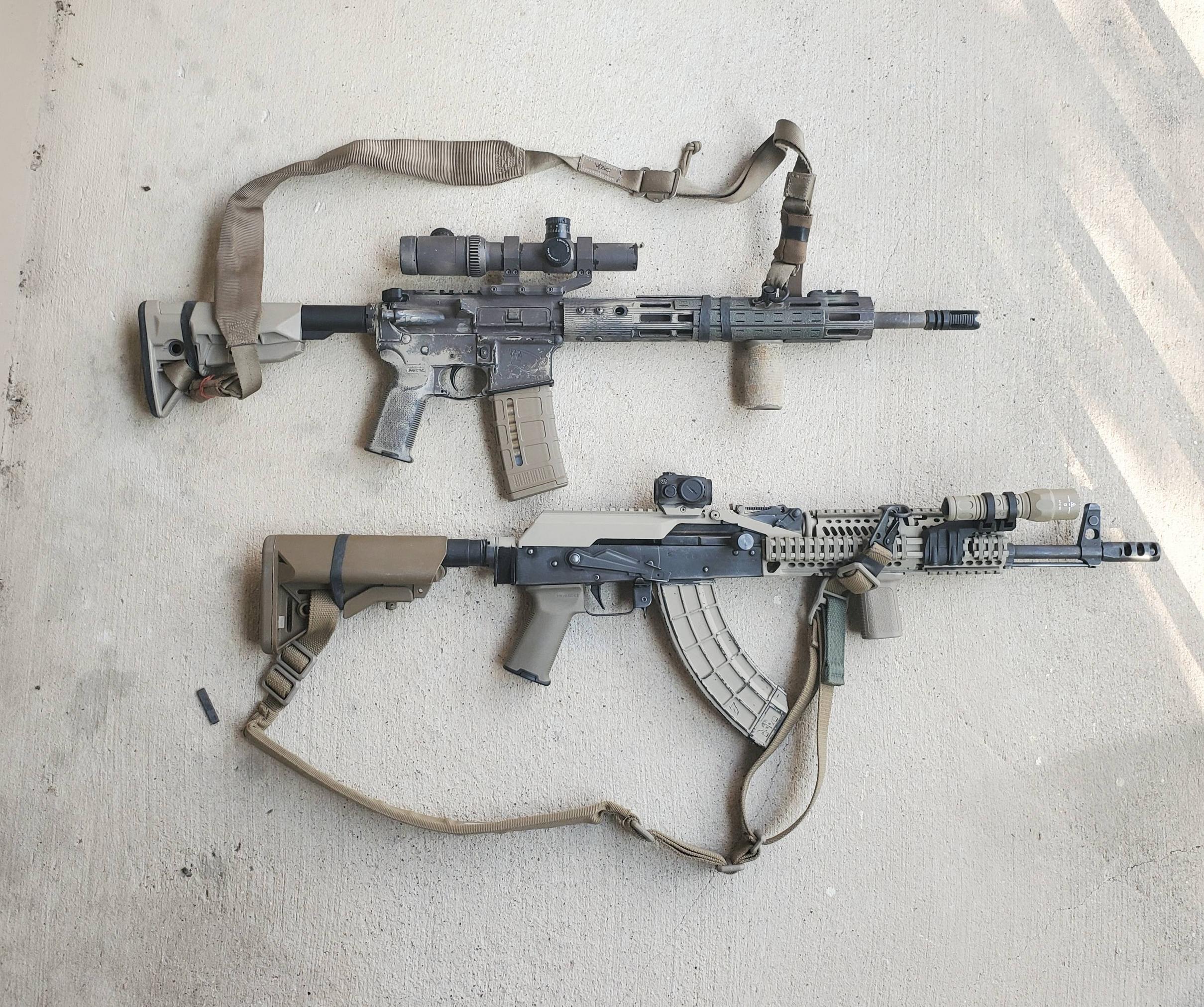 My FDE beauties AR15 and AKM. | Scrolller