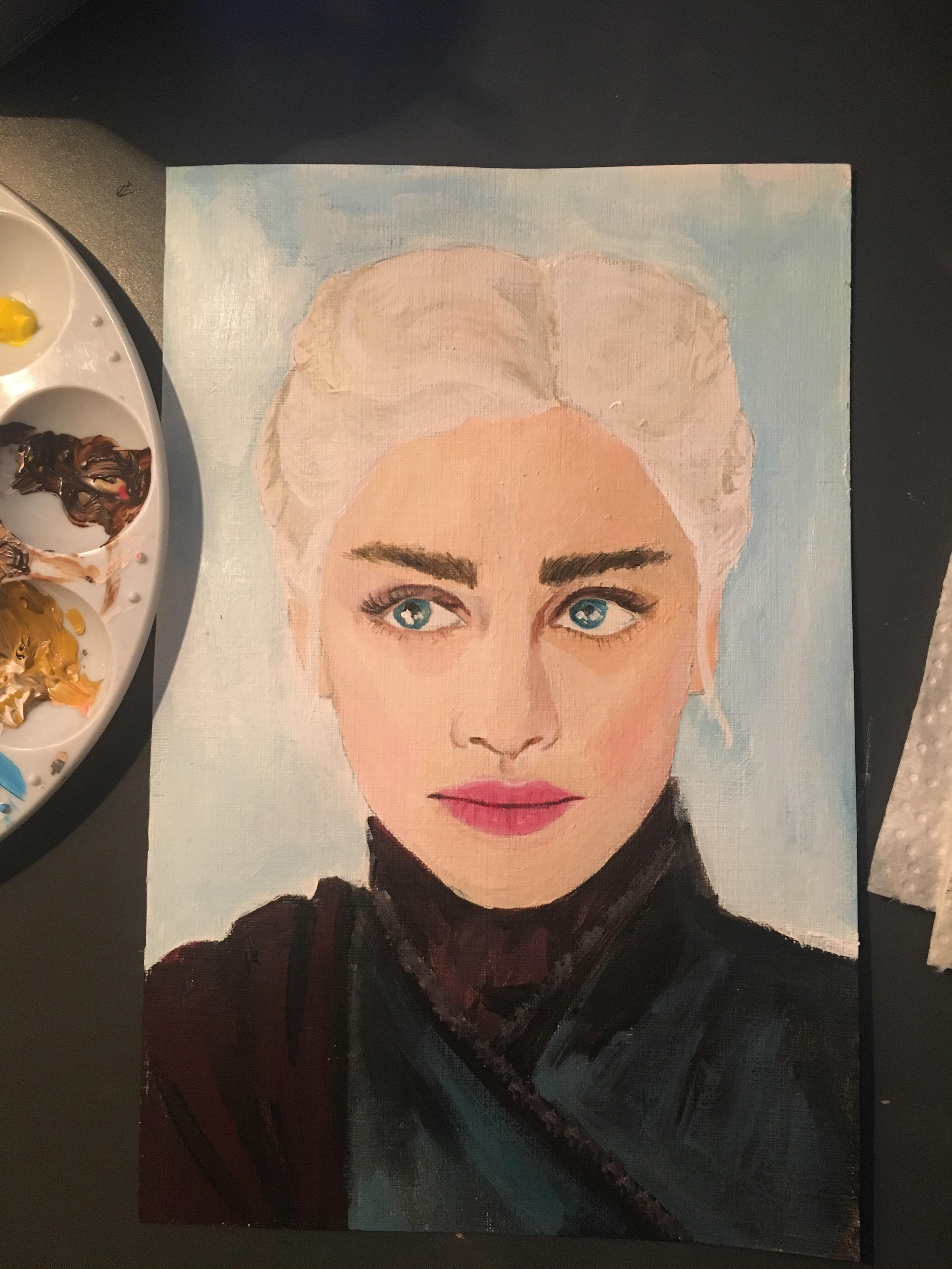 My first acrylic portrait of my Queen | Scrolller