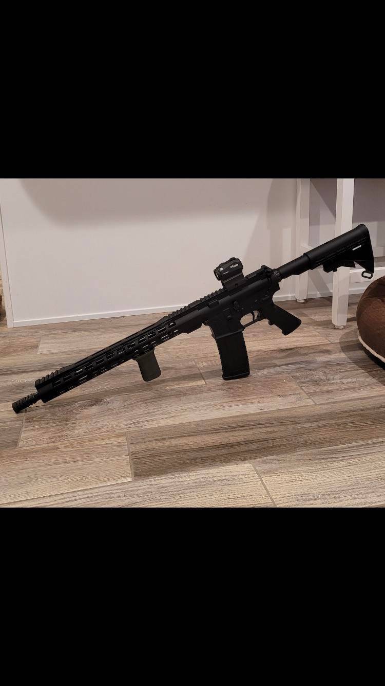 My first AR, and my first firearm build. I’ve got around $700 into it ... My first AR, and my first firearm build. I’ve got around $700 into it ...