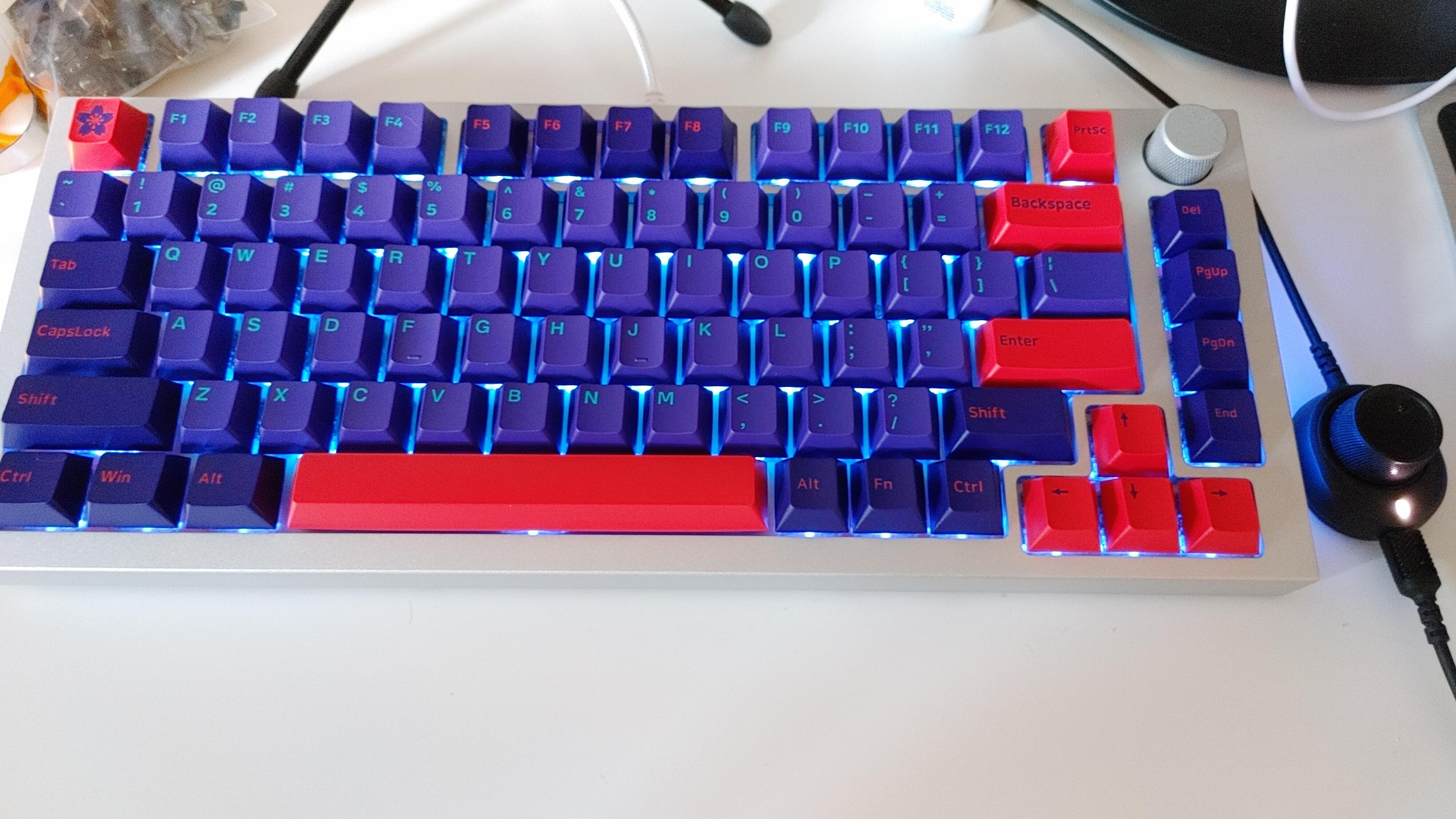 My first build- GMMK Pro, Durock L7 smokey black linears 67g with AKKO Neon keycaps | Scrolller