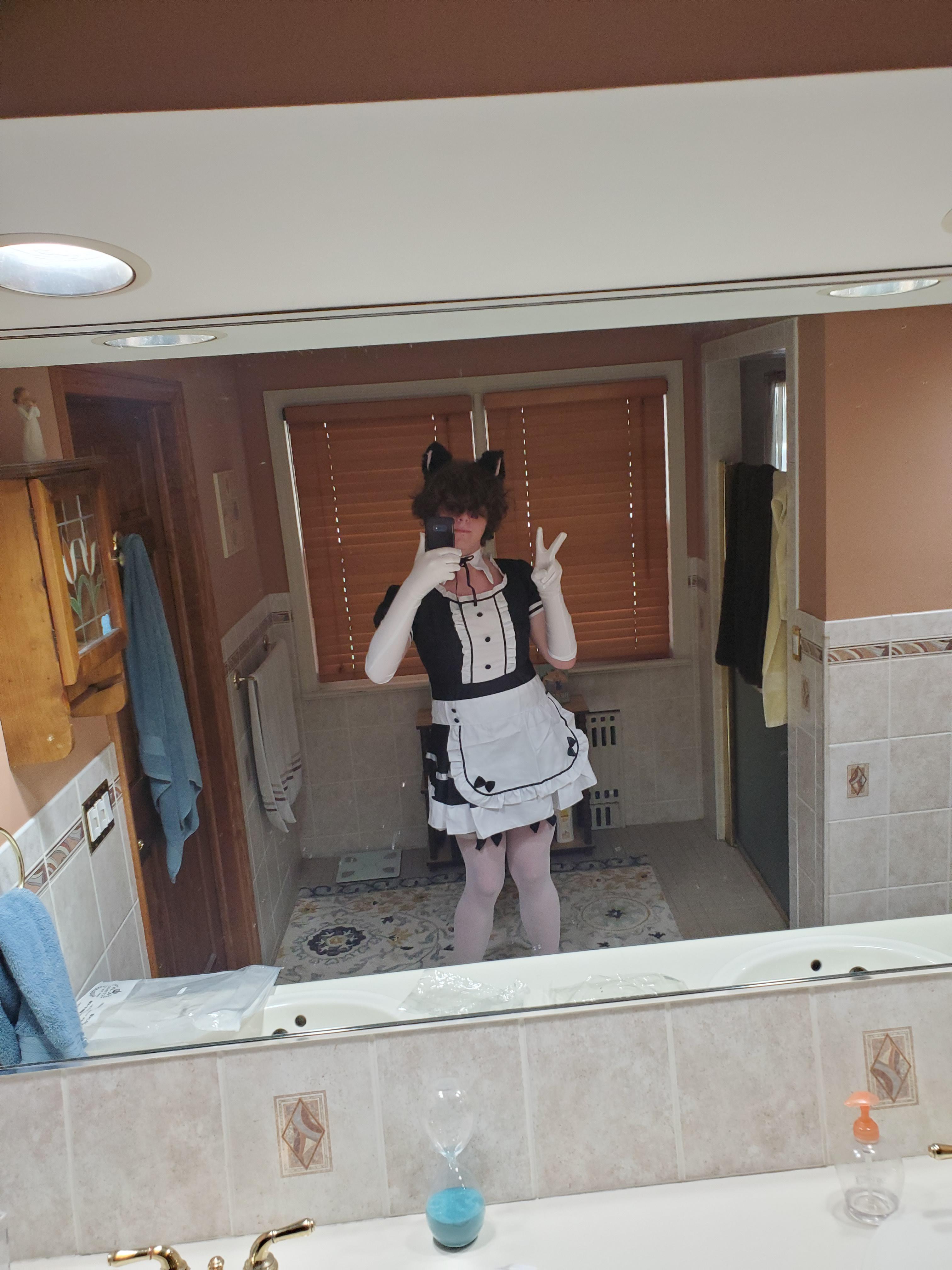 My first maid outfit! Your catboy maid is ready to serve! | Scrolller