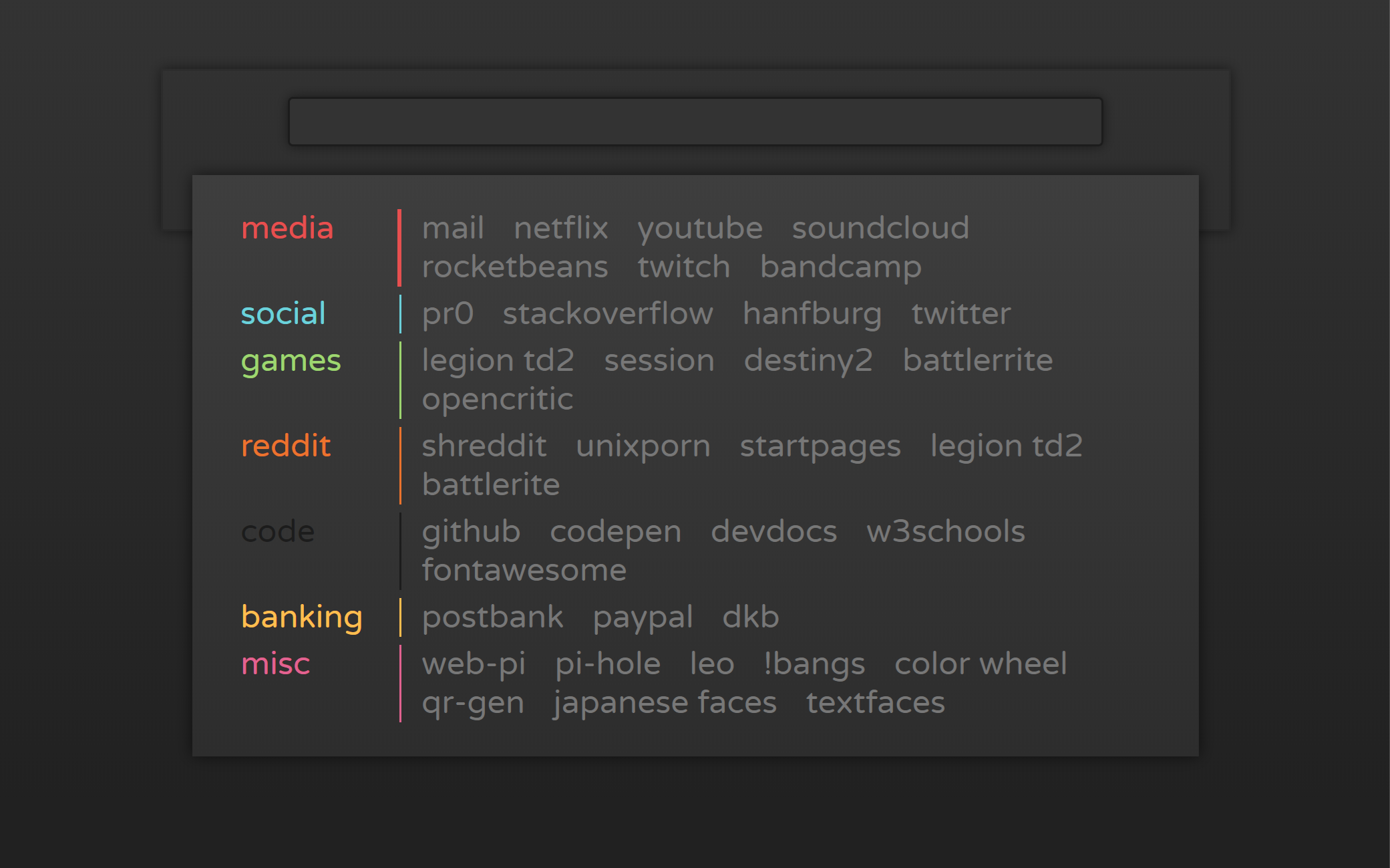 My first Startpage - Minimalistic | Scrolller