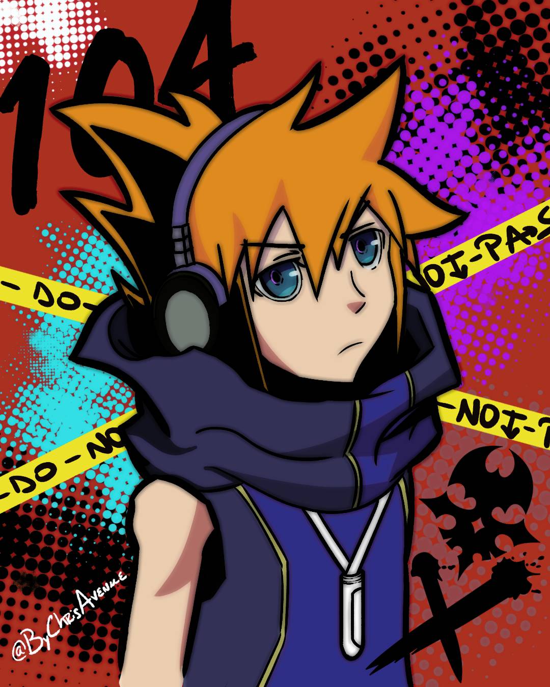 My First Time Drawing A Neku Fan Art Hope U Like It Scrolller