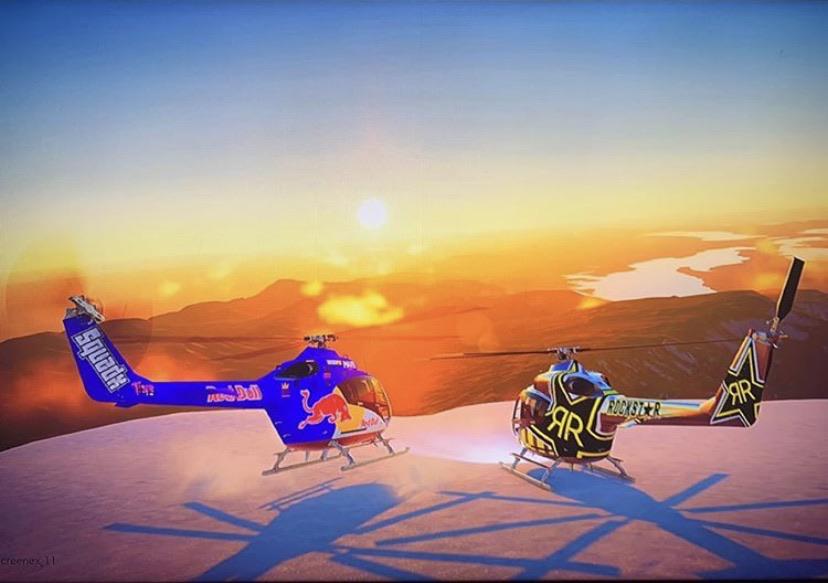 My friend and I messing with the helicopter | Scrolller