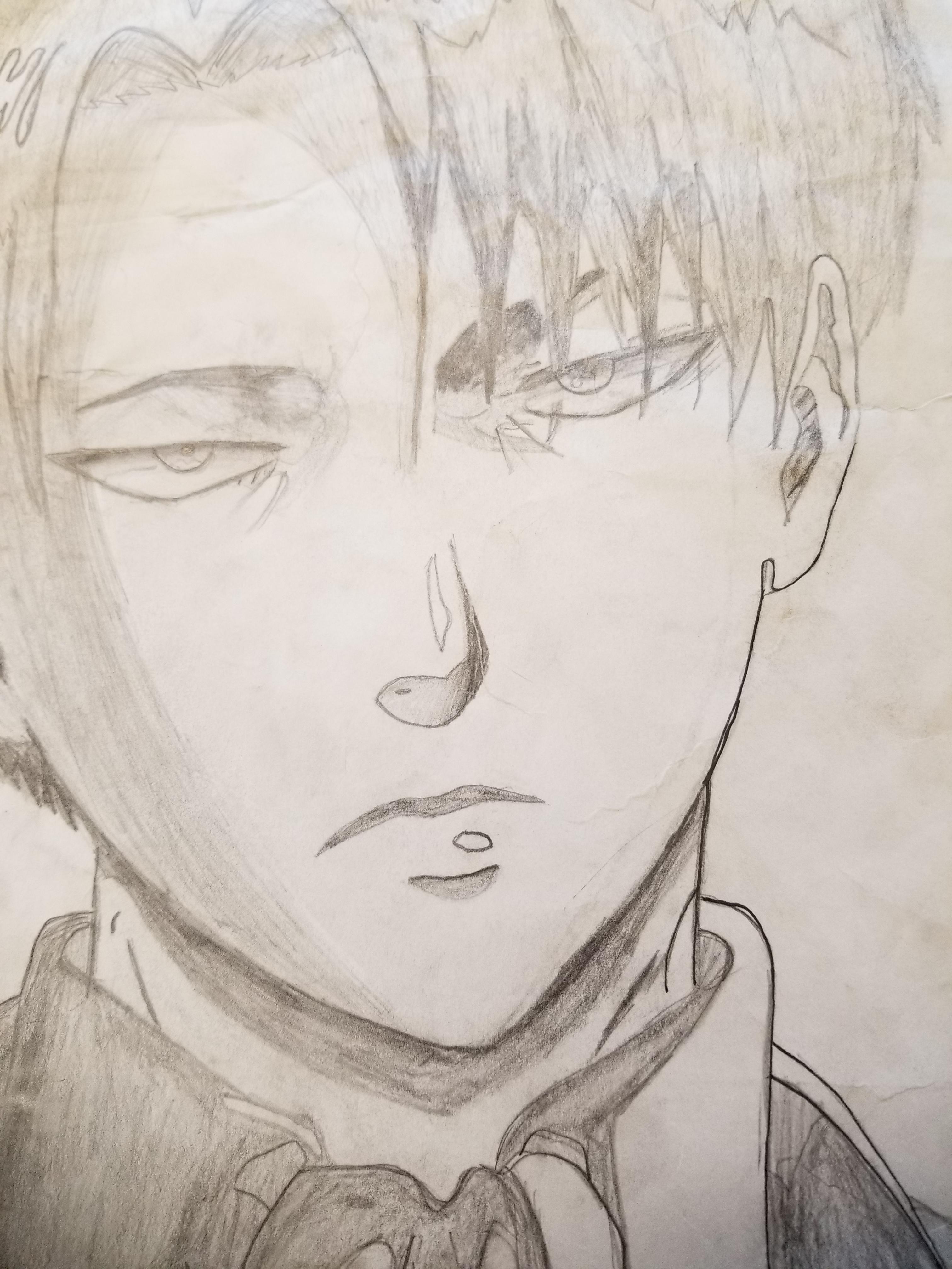 My friend drew Levi from Attack On Titan | Scrolller