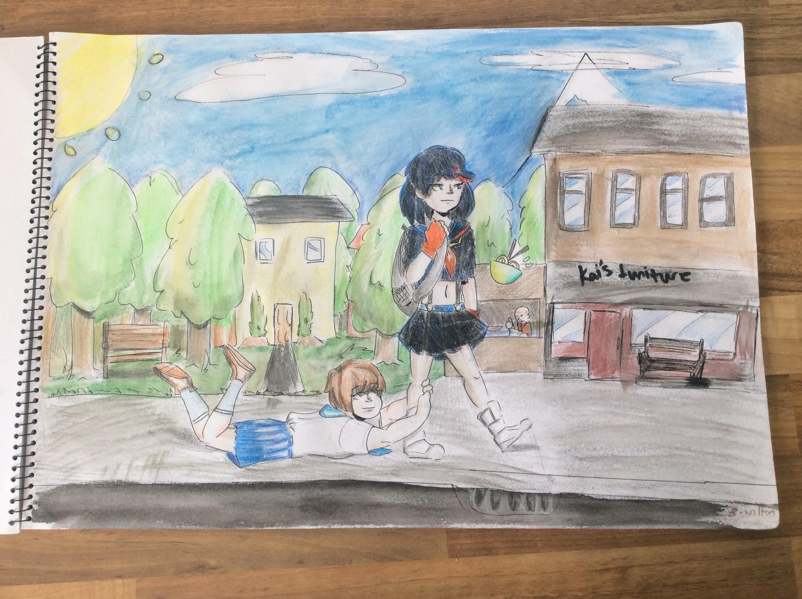 My friend in school drew a picture of Ryuko and Mako for me. | Scrolller