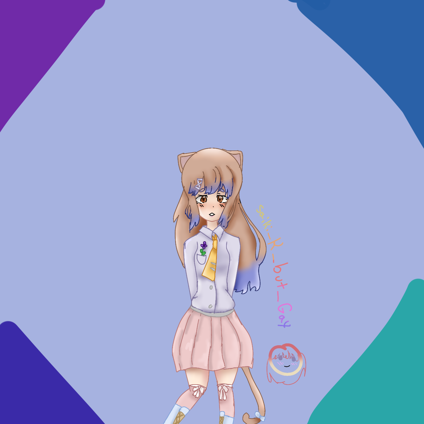 My friend made me draw them as a catgirl | Scrolller