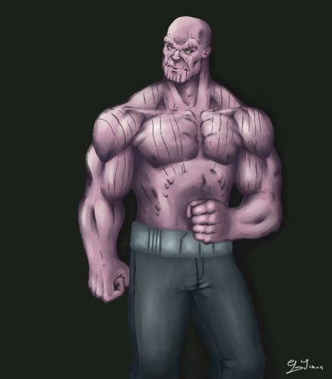 My Full Bodied Digital Painting of THANOS "WITHOUT THE GLOVES" | Scrolller
