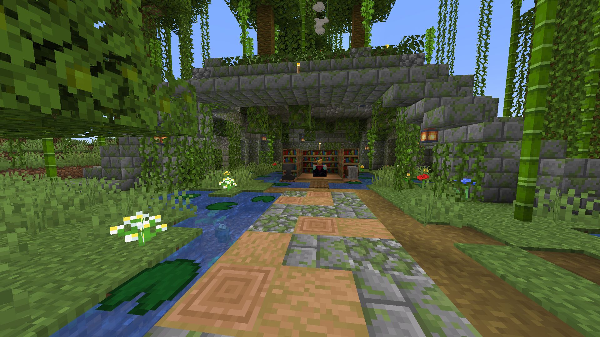 My gf build this ruins style enchanting cave. | Scrolller