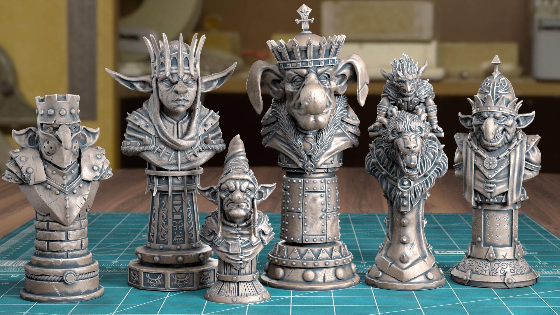 My Goblin Chess Set is done! | Scrolller