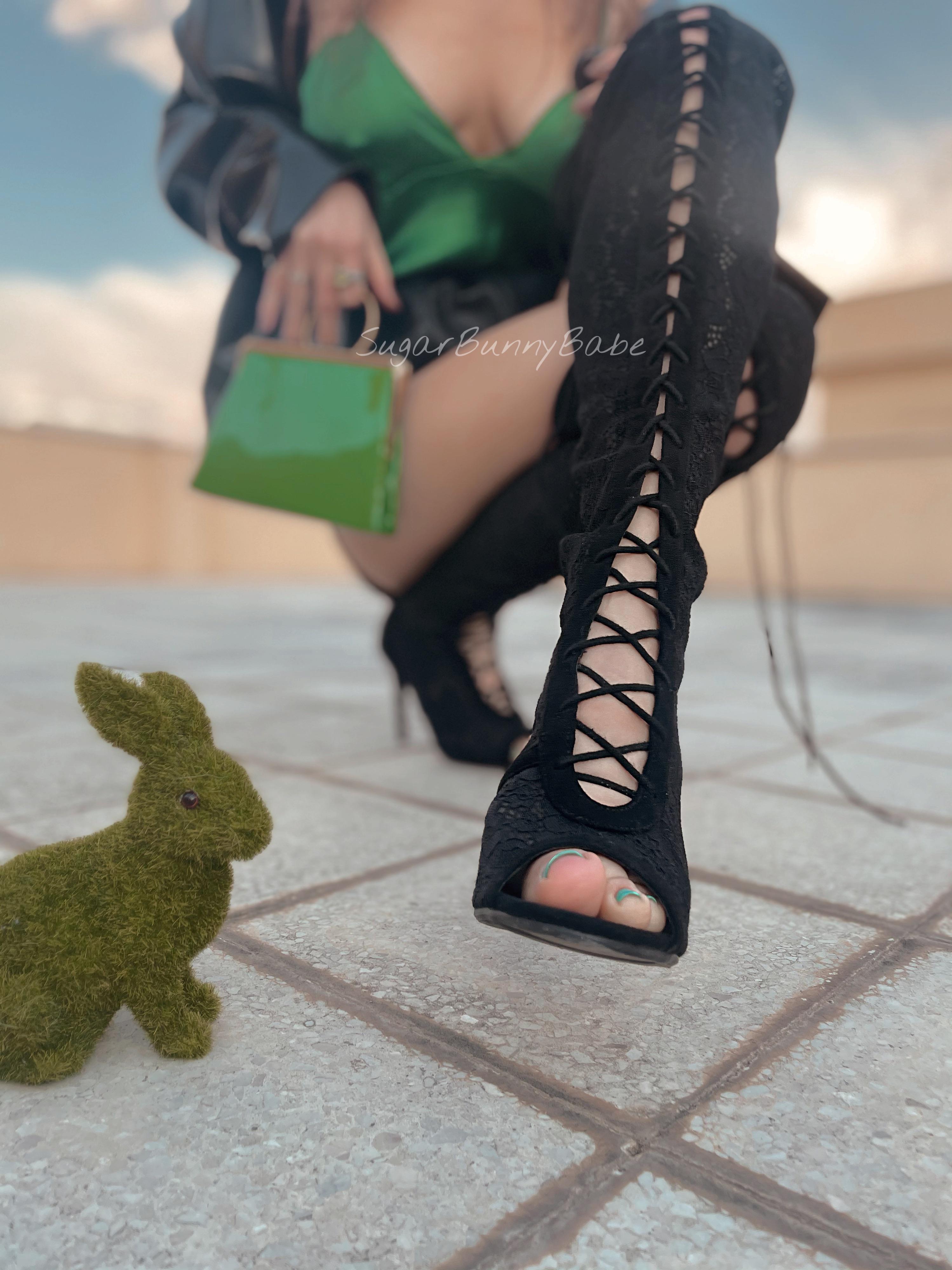 My hot peep toe lace-up heels popping in to say “hello!” | Scrolller