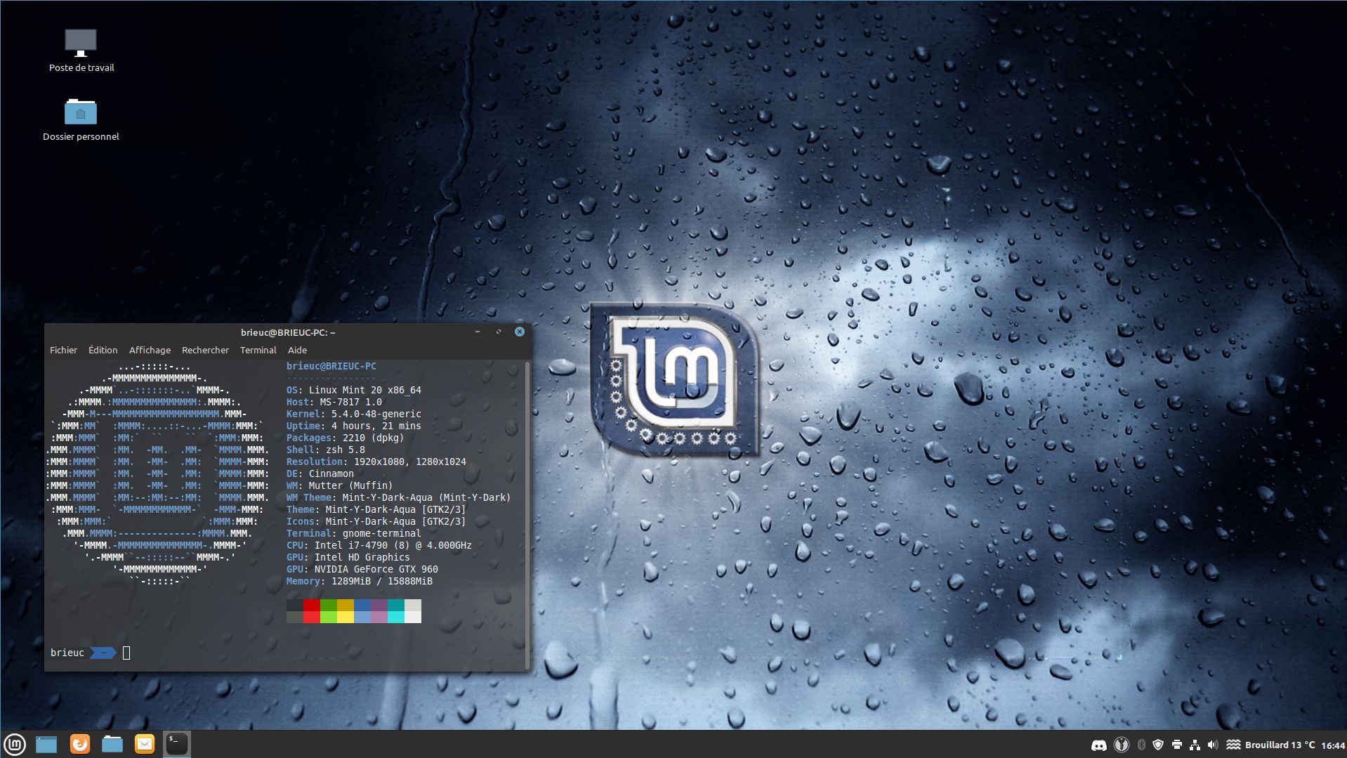 My Linux Mint dual-boot (with oh-my-zsh shell). Simple, effective. | Scrolller