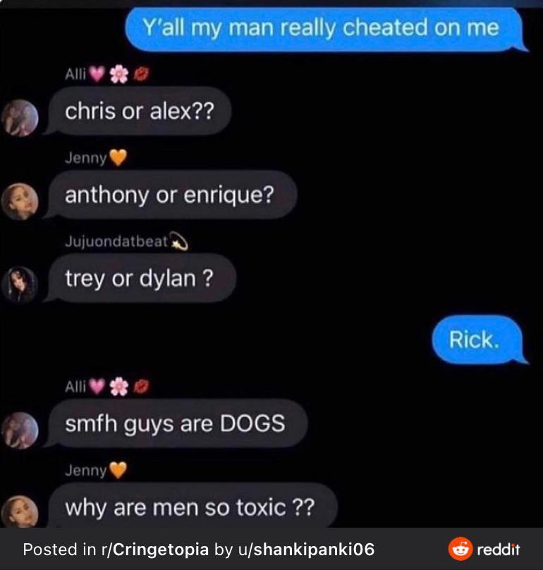 “My man really cheated on me” | Scrolller