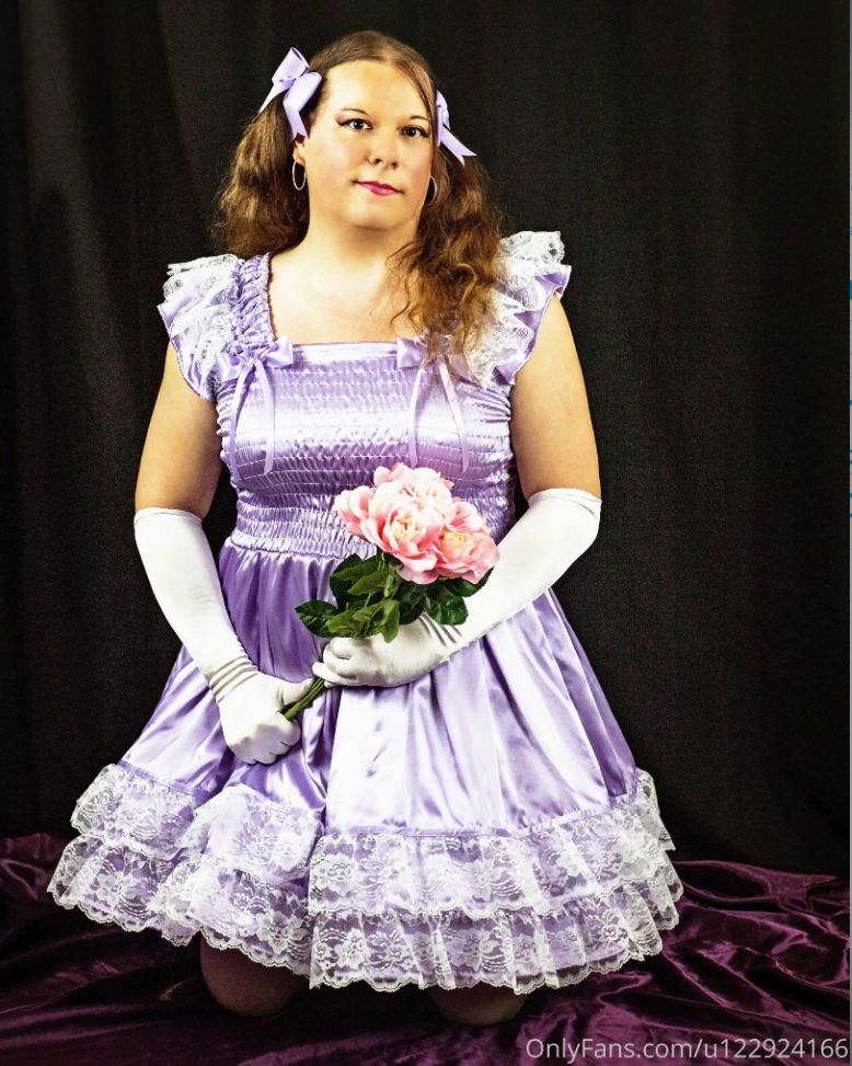 My newest dress...custom made satin sundress in lovely lavender! | Scrolller