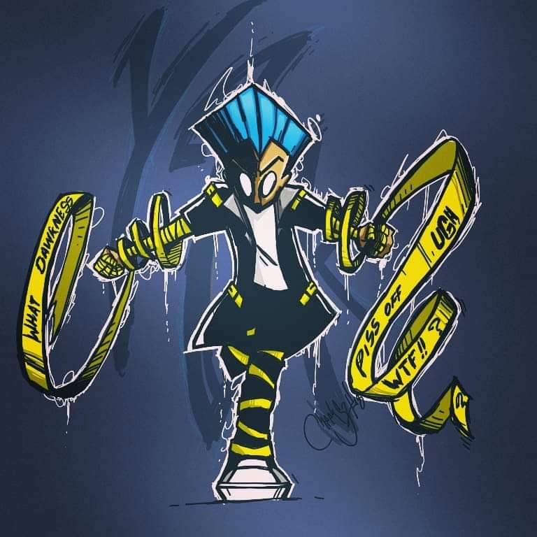 My OC Jo Enigma in all its caution tape glory | Scrolller