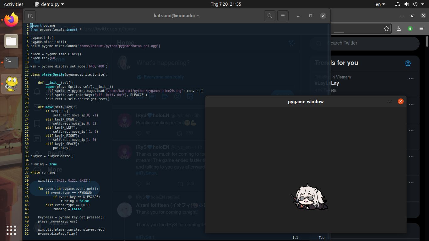 My pygame demo ft. Botan | Scrolller
