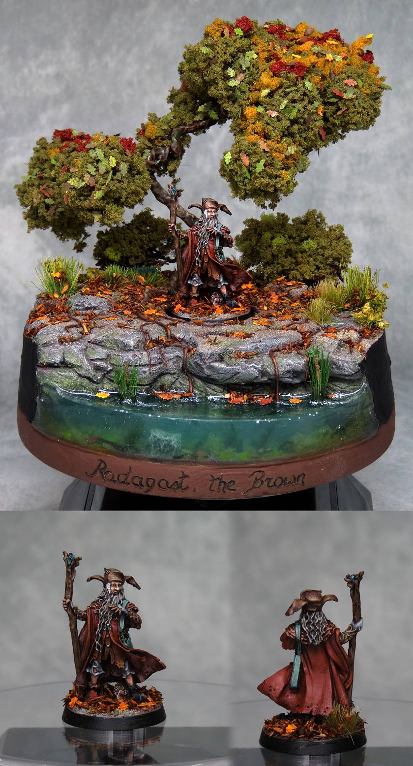 My Radagast in 28mm scale painted, first diorama diorama btw | Scrolller