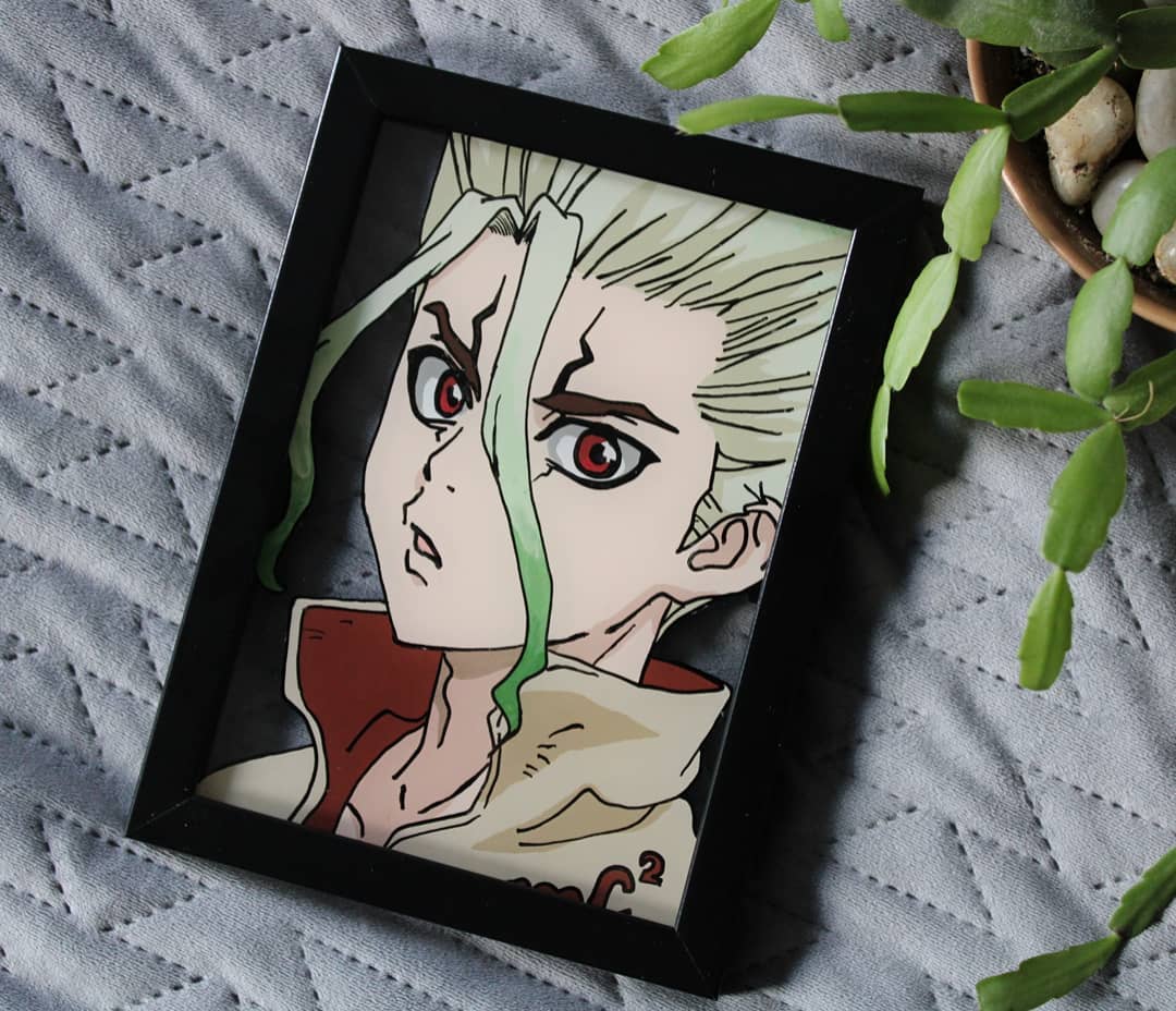 My Senku Glass Painting oc | Scrolller