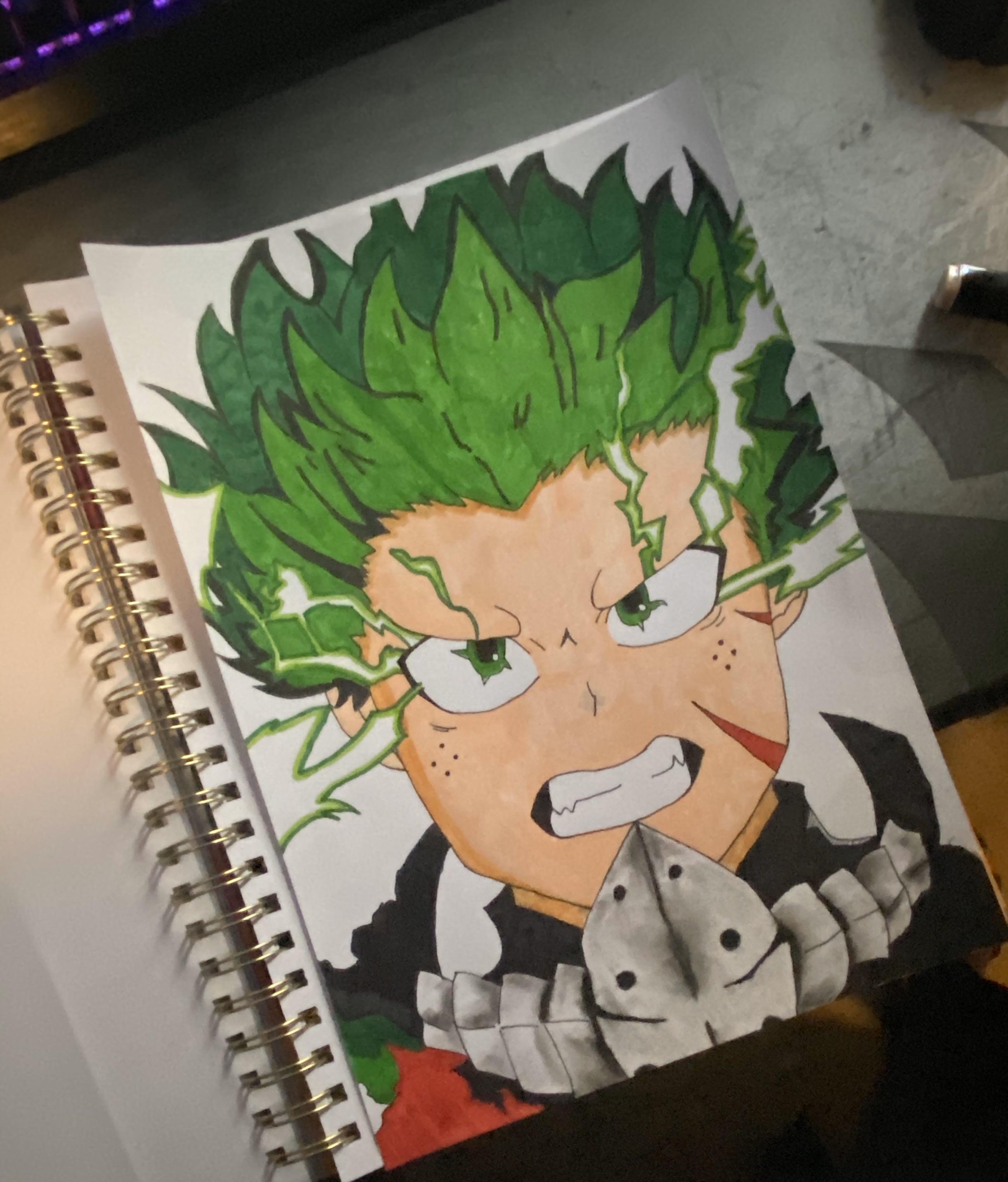 My trash attempt at drawing Deku | Scrolller