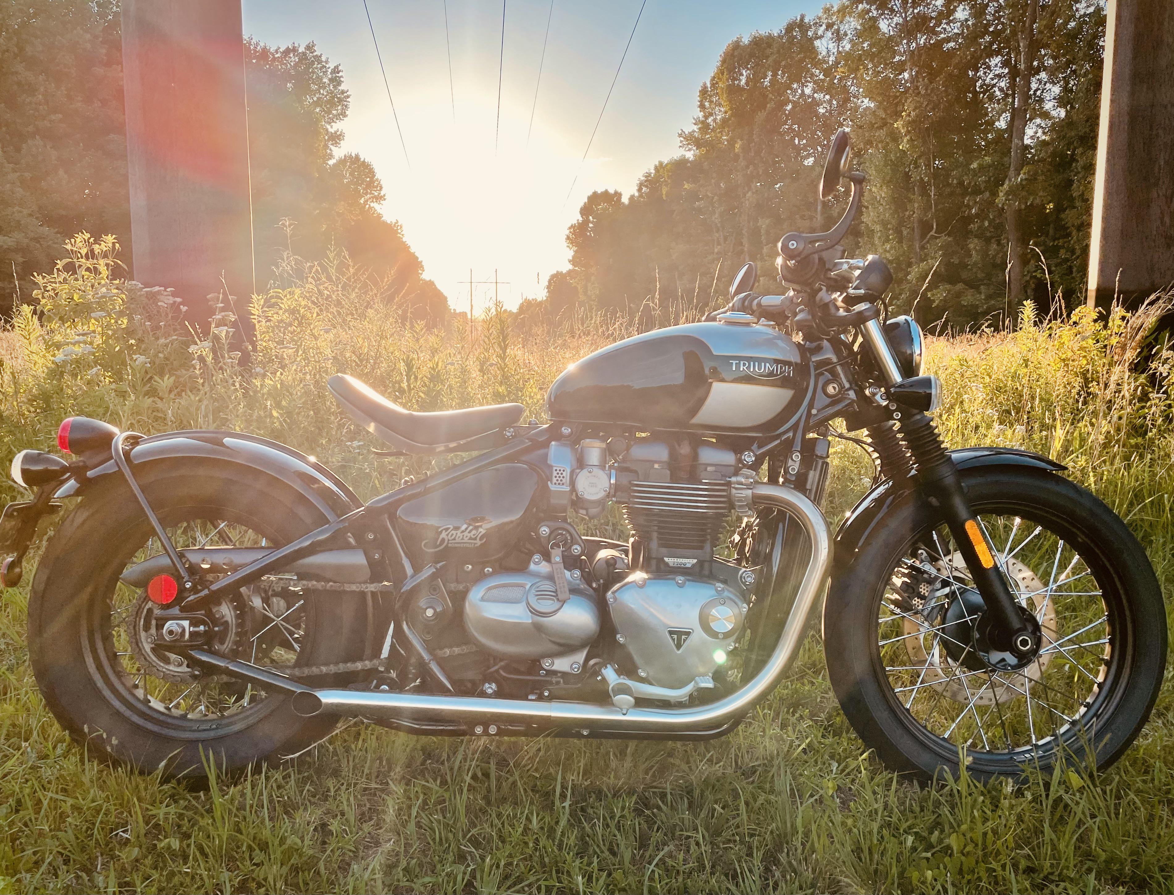 My Triumph Bobber gets looks everywhere I go. | Scrolller