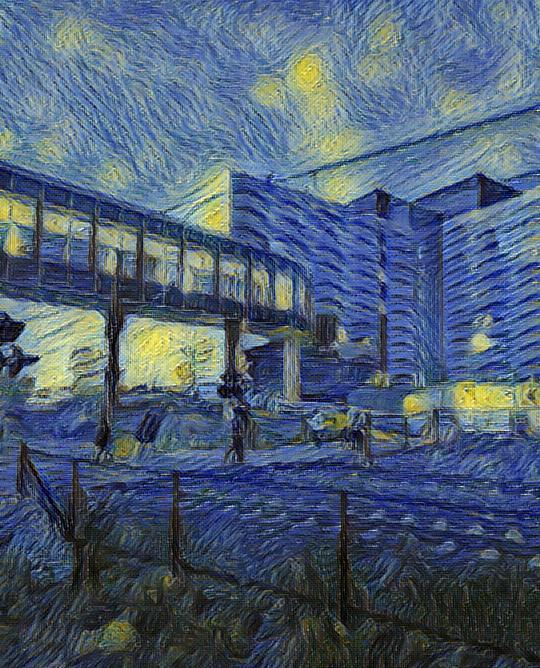 My Van Gogh inspired painting of E5 (self, digital) | Scrolller