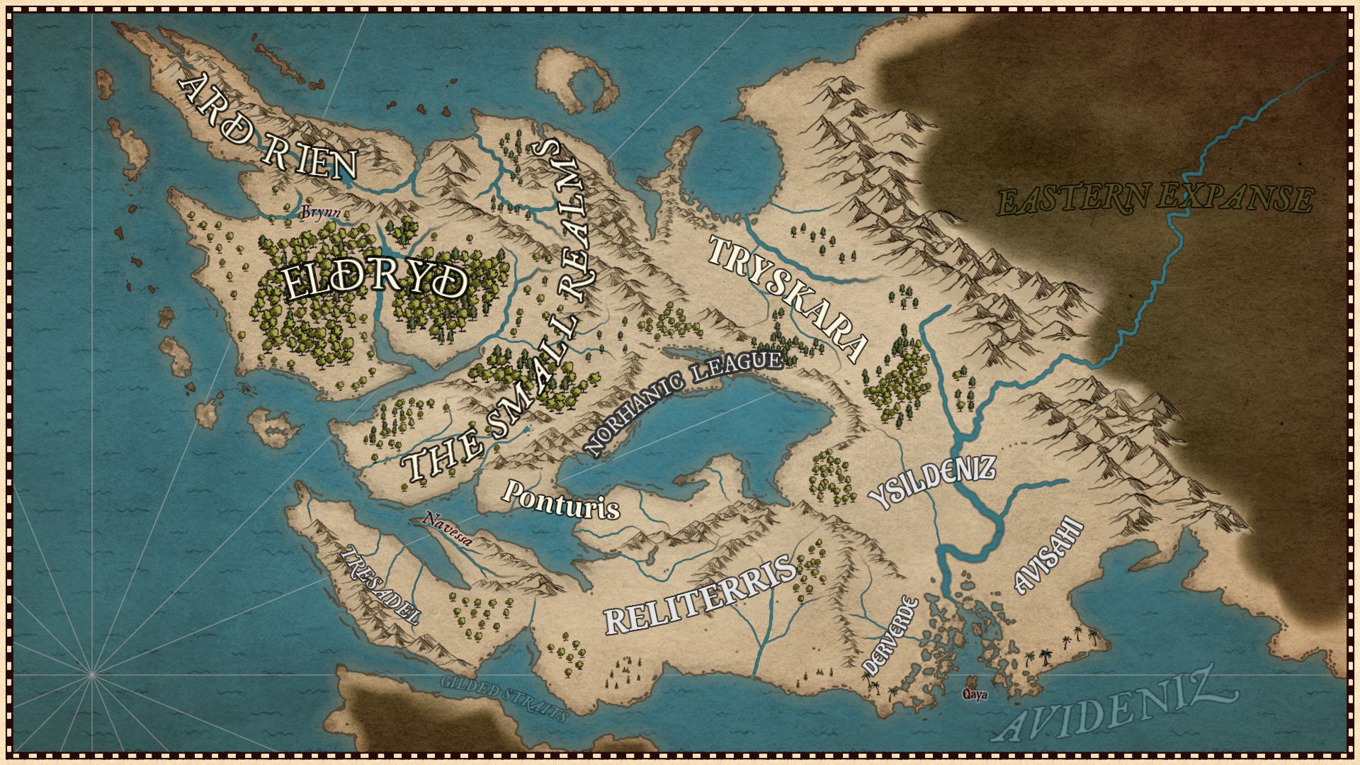 My very first map made in Wonderdraft. Based on a hand drawn map I made ...