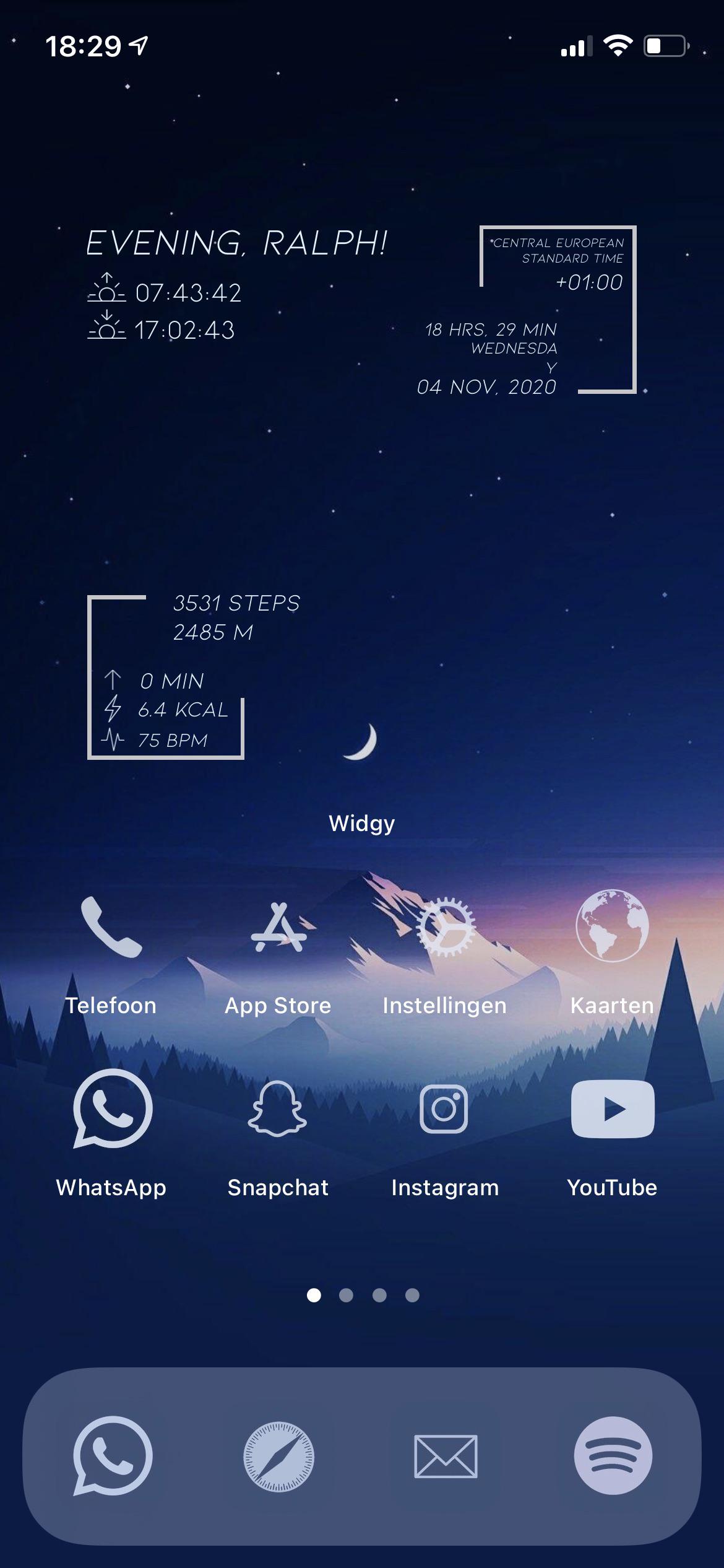 My widget with transparent theme | Scrolller