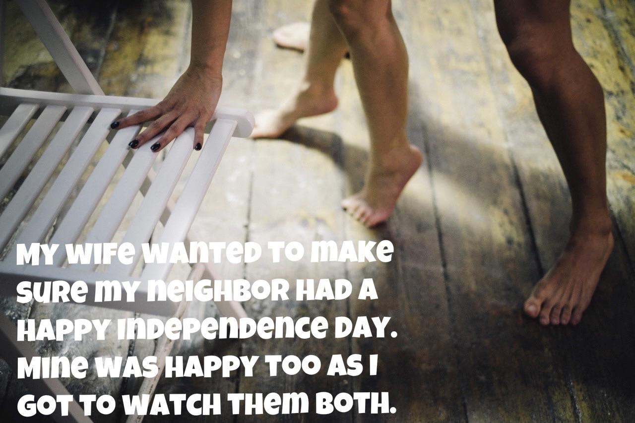 My wife made sure my neighbor had a Happy Independence Day. | Scrolller