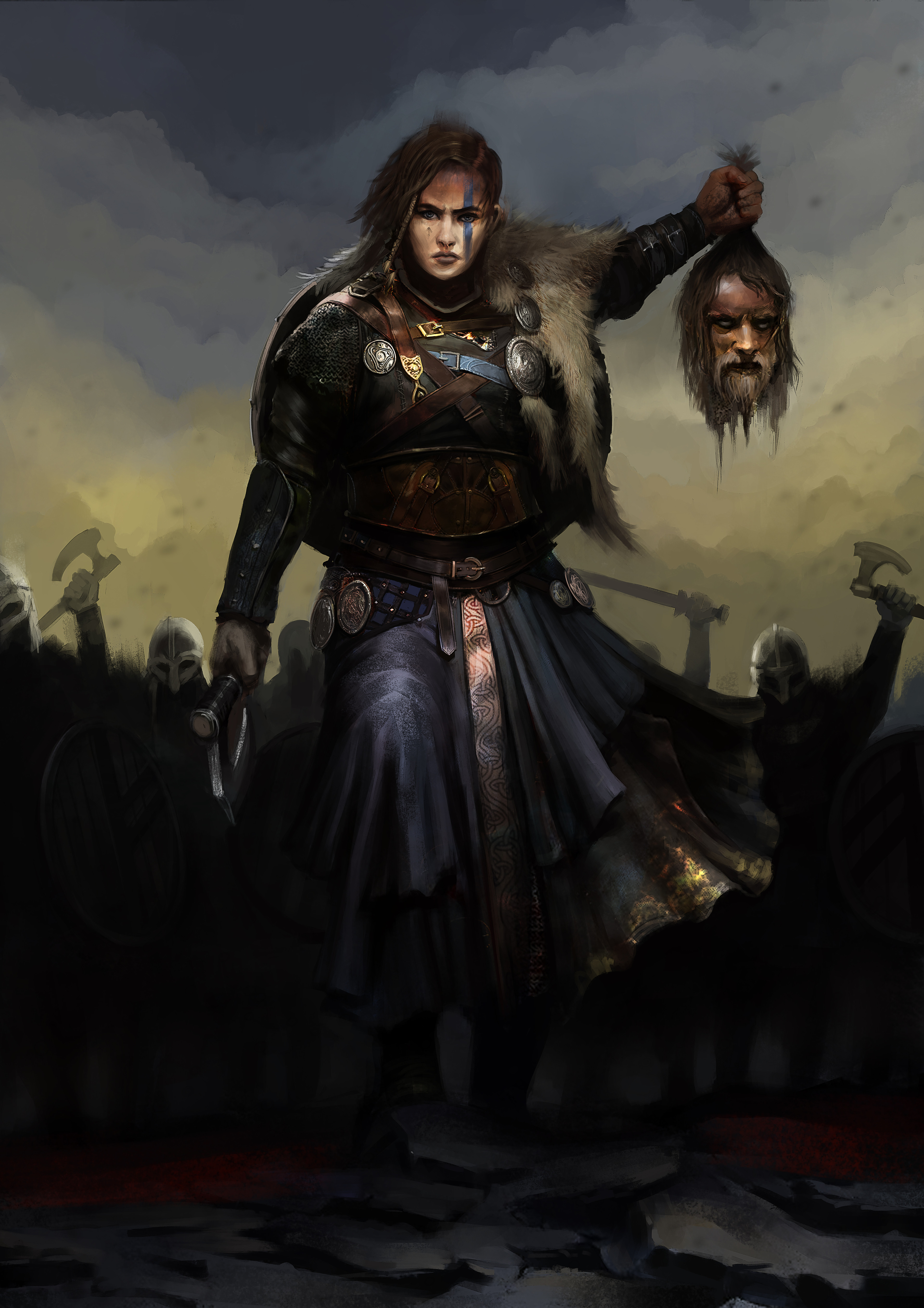 Mythic Battles: Ragnarök - Lagertha by Pierre Raveneau | Scrolller