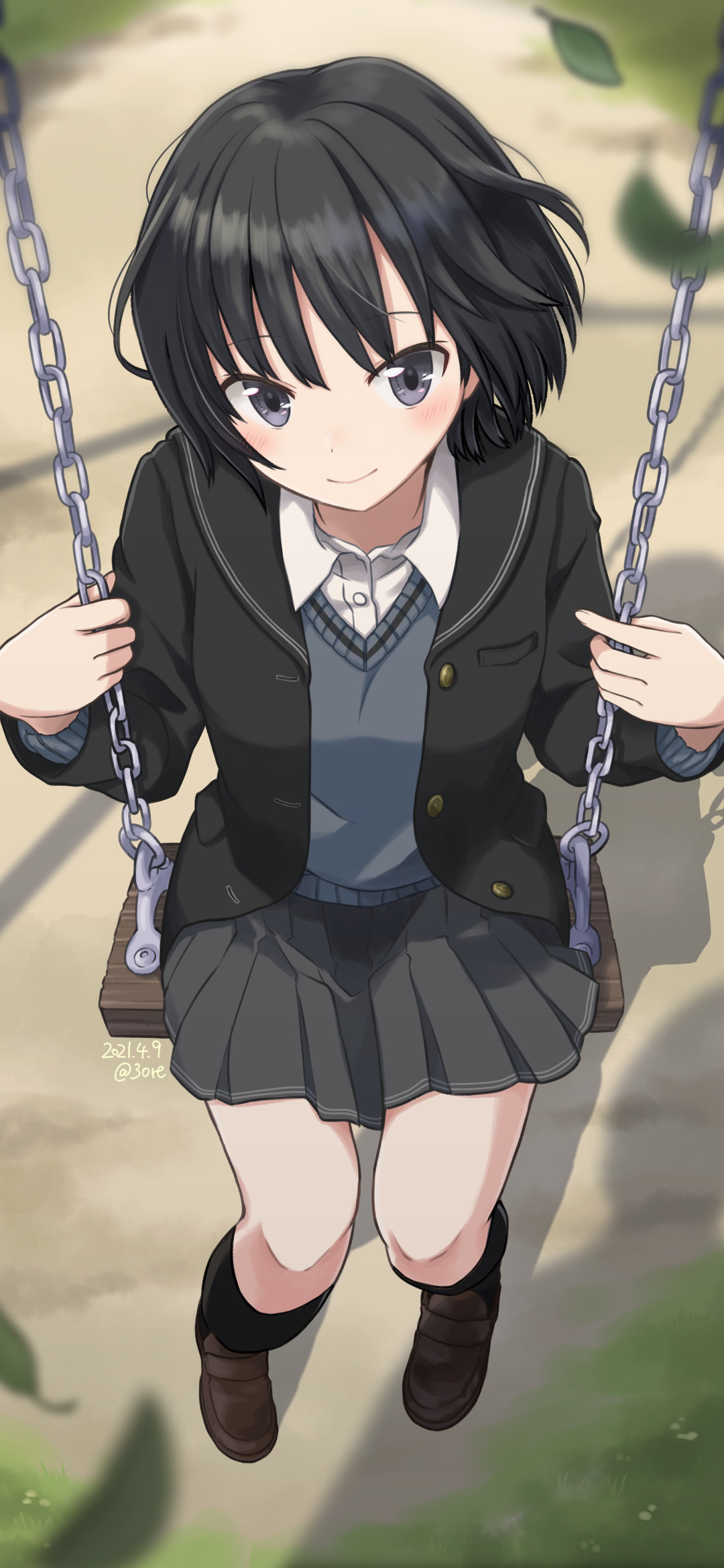 Nanasaki Ai on Swing [Amagami] | Scrolller