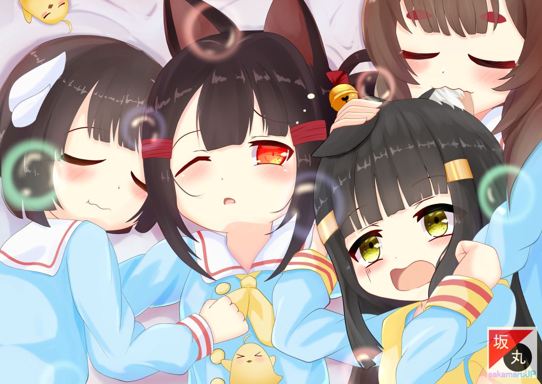 Nap Time ( Nagato-chan, Akagi-chan, Hiei-chan, Amagi-chan ) | Scrolller