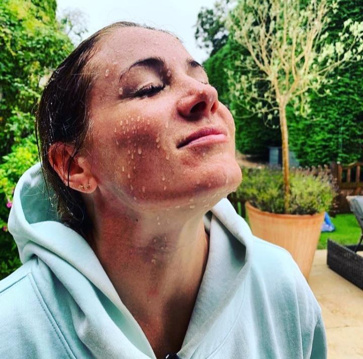 Natalie Pinkham being covered in water | Scrolller