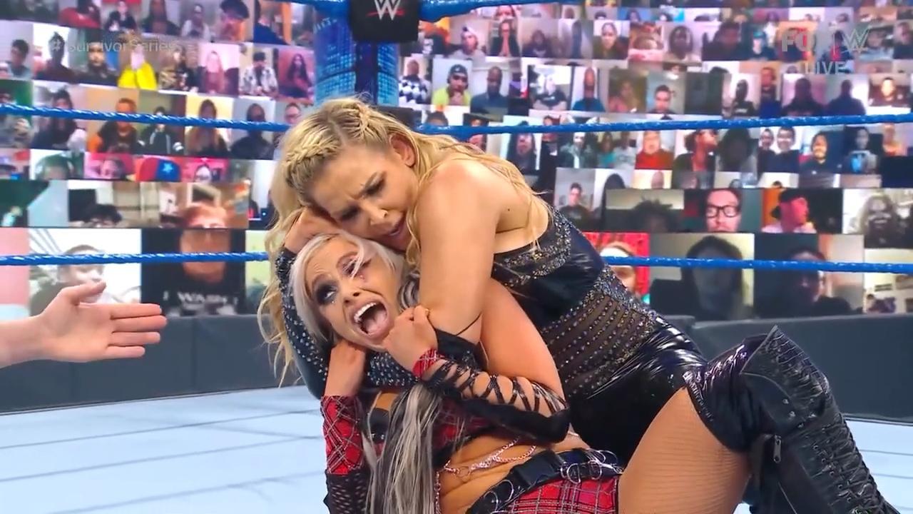 Natalya choking Liv Morgan | Scrolller