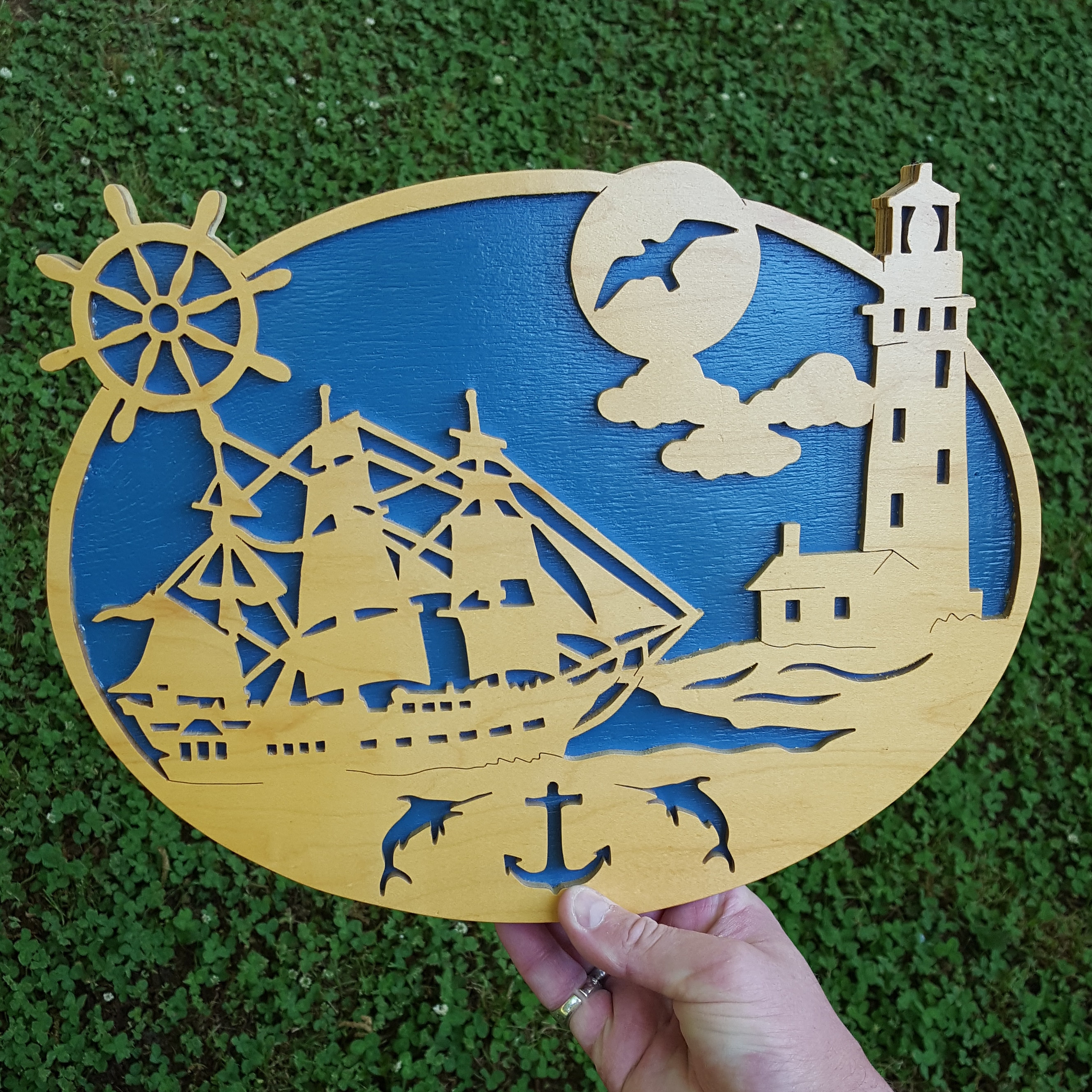 Nautical Themed Scroll Saw Plaque | Scrolller
