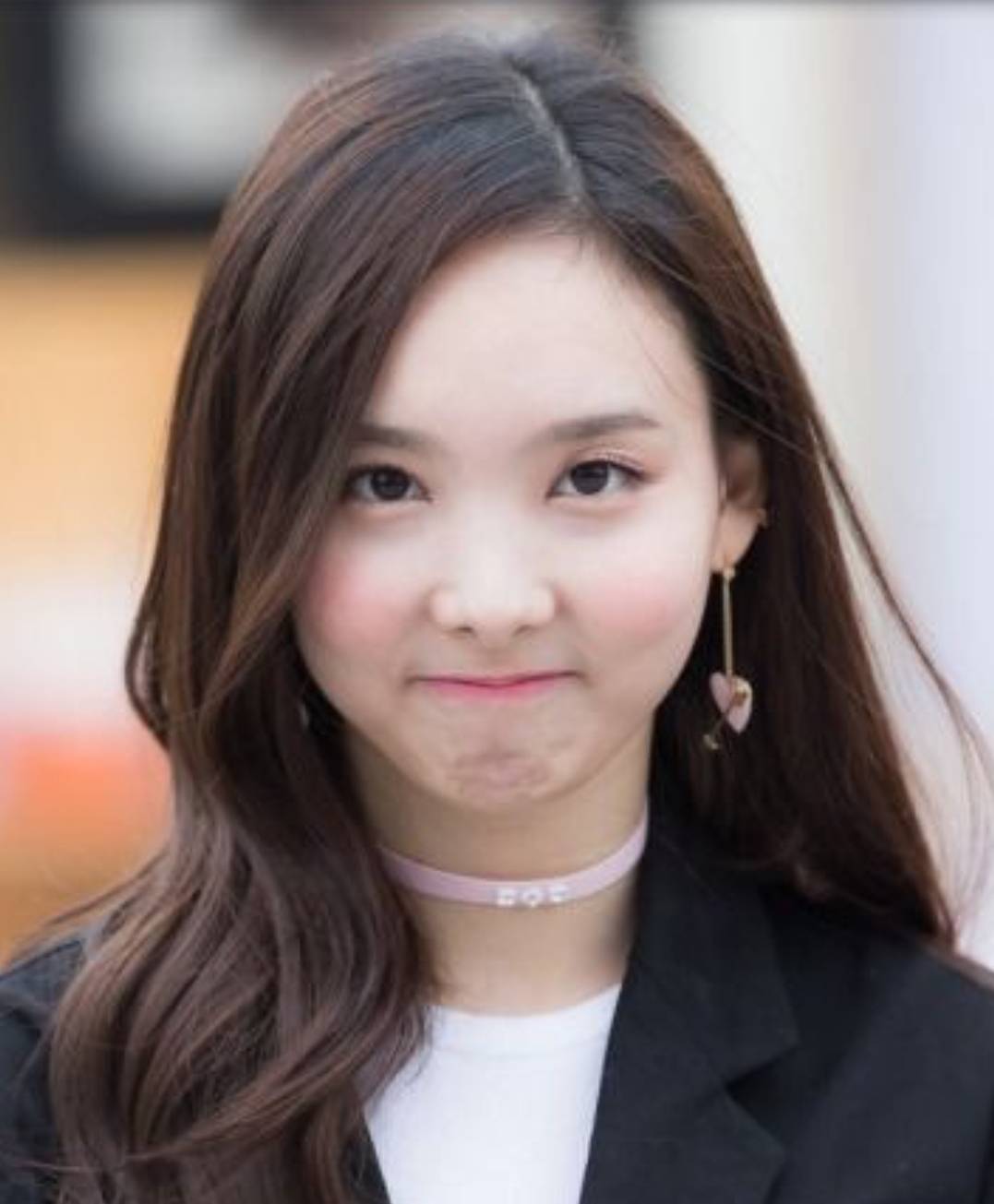 Nayeon - collar, white t-shirt, black jacket | Scrolller