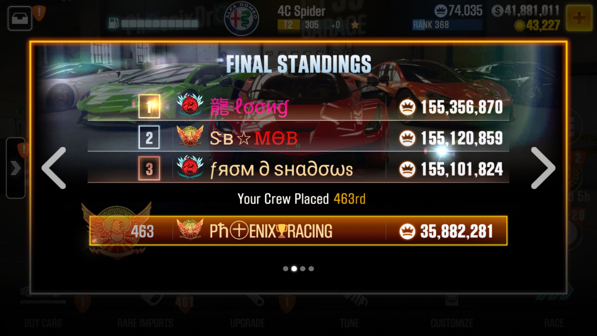 Need 2 players capable of 850K+ RP with or without prestige car ...