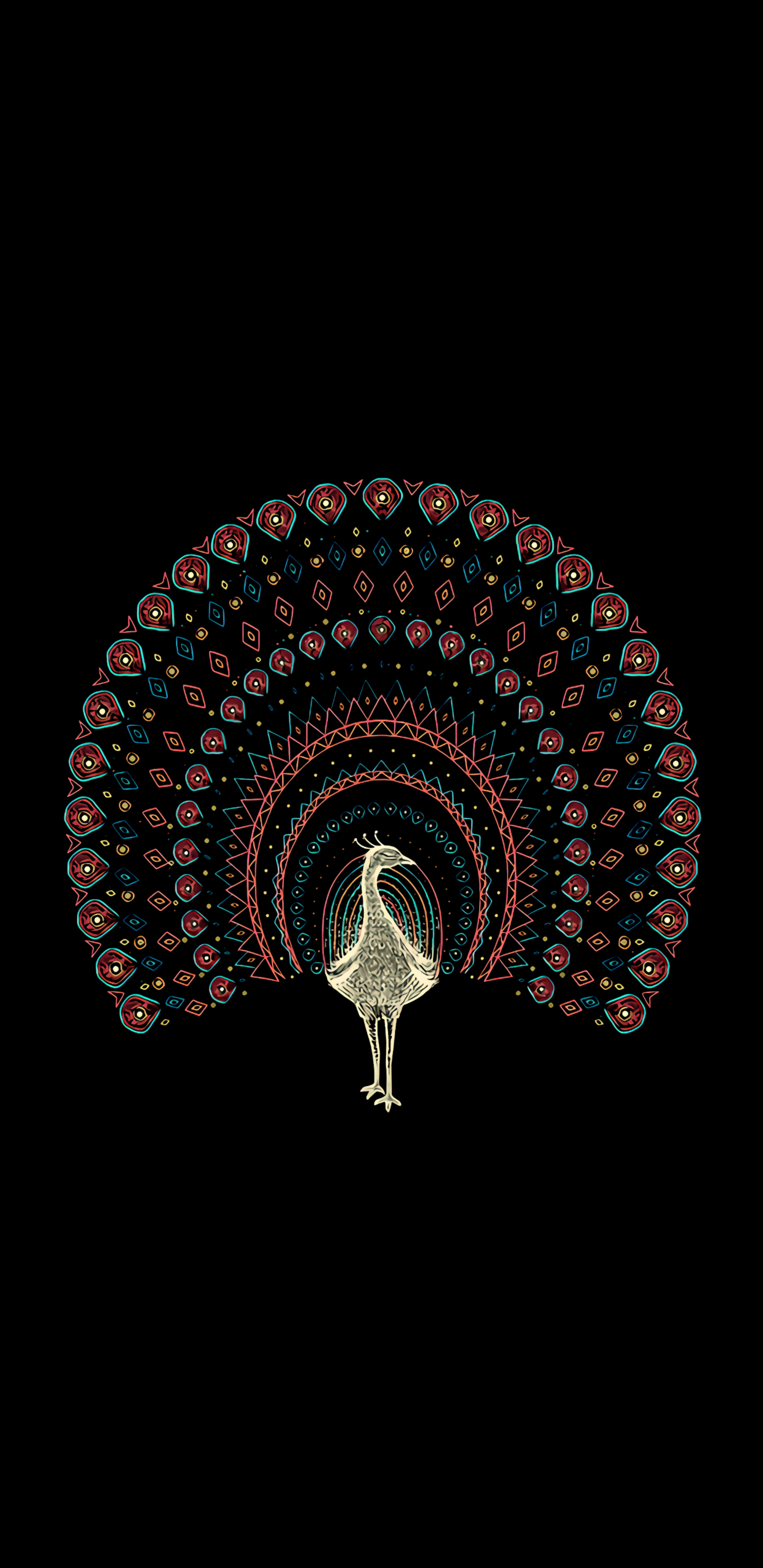 Neon Peacock (1440x2960) | Scrolller