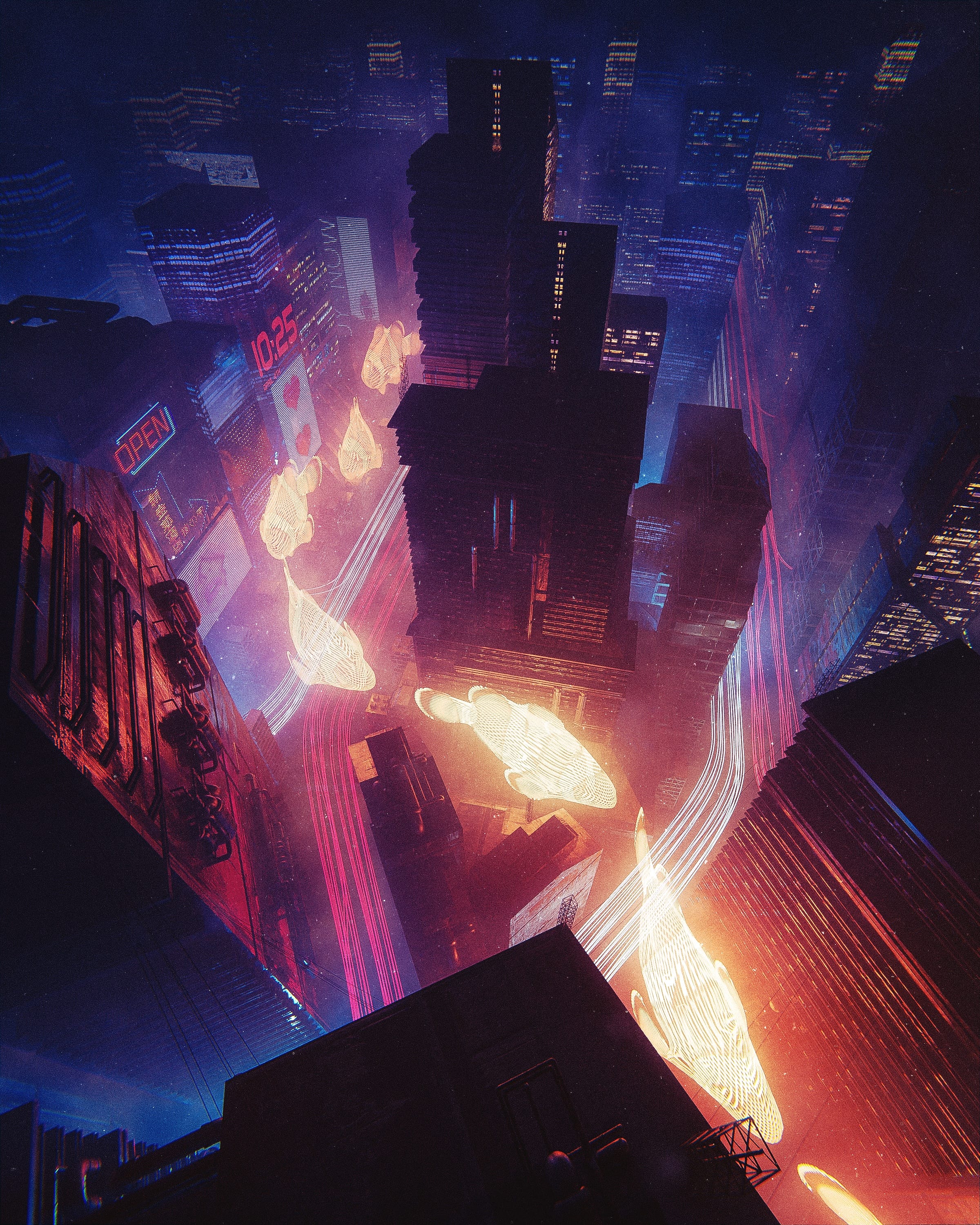 NEON SEA [OC] | Scrolller