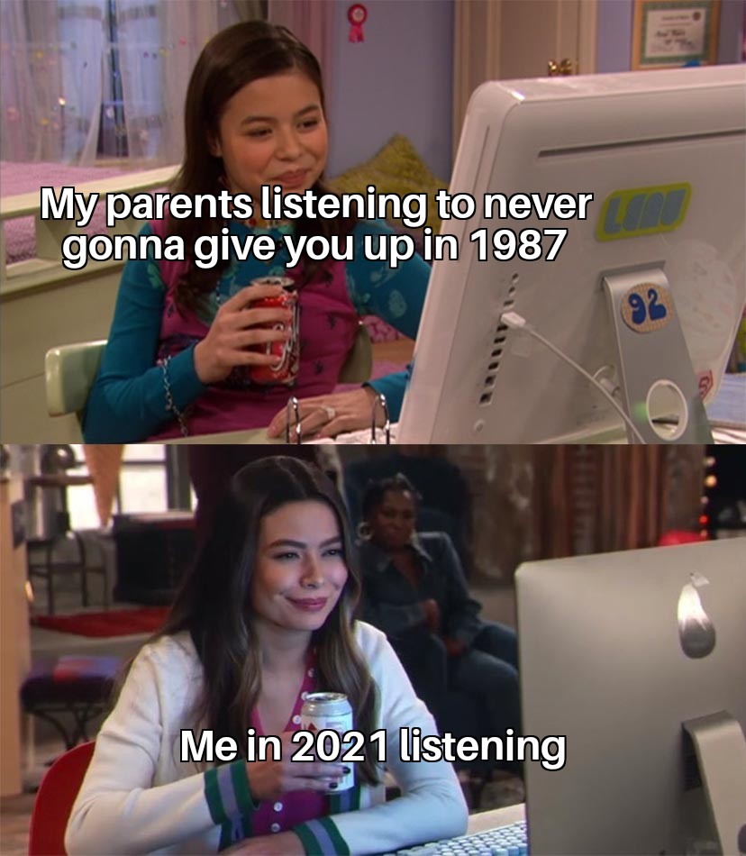 Never gonna give you up | Scrolller