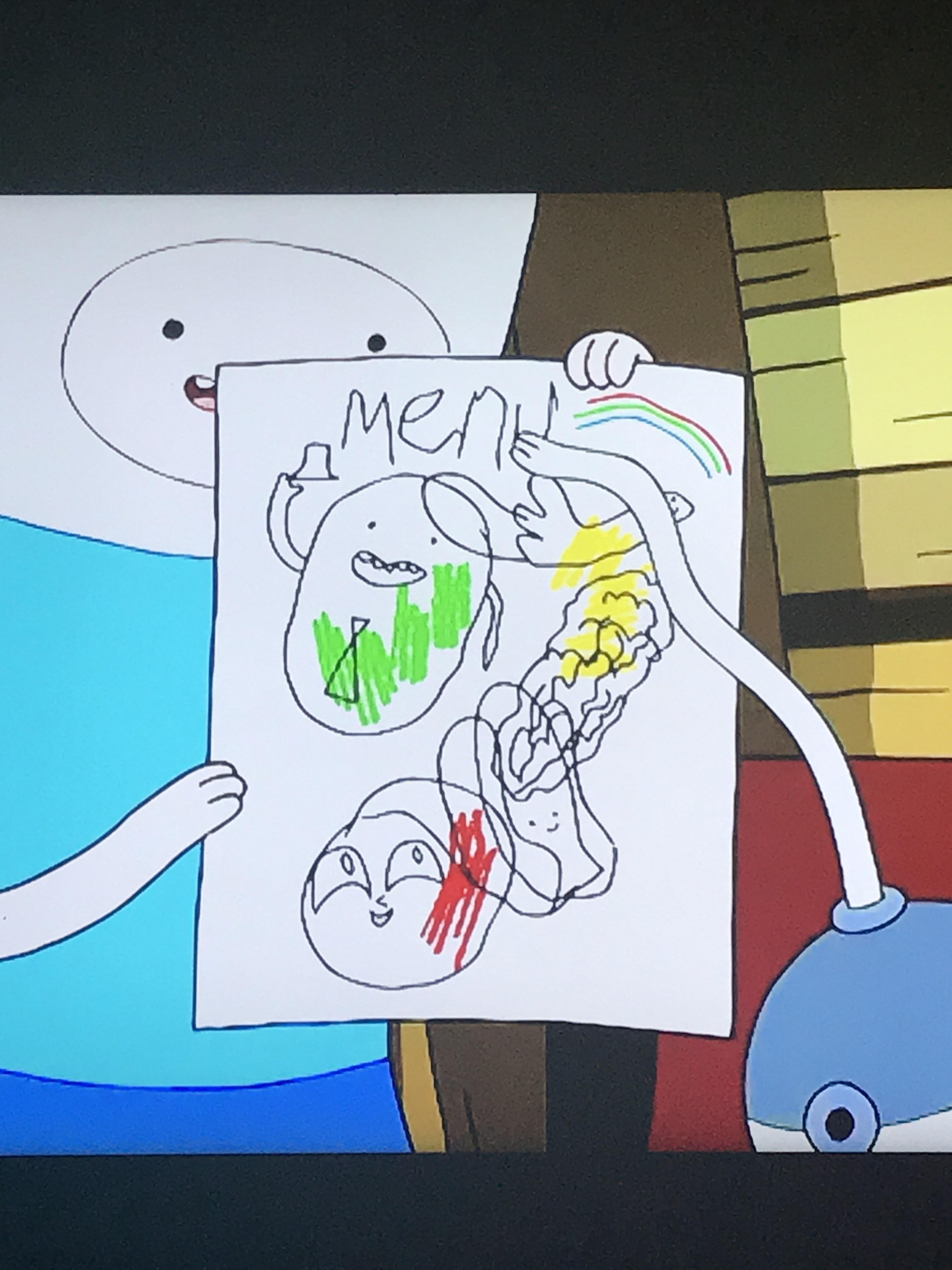 Never notice before but Finn’s drawing on Adventure Time S1E6 looks like Morty. | Scrolller