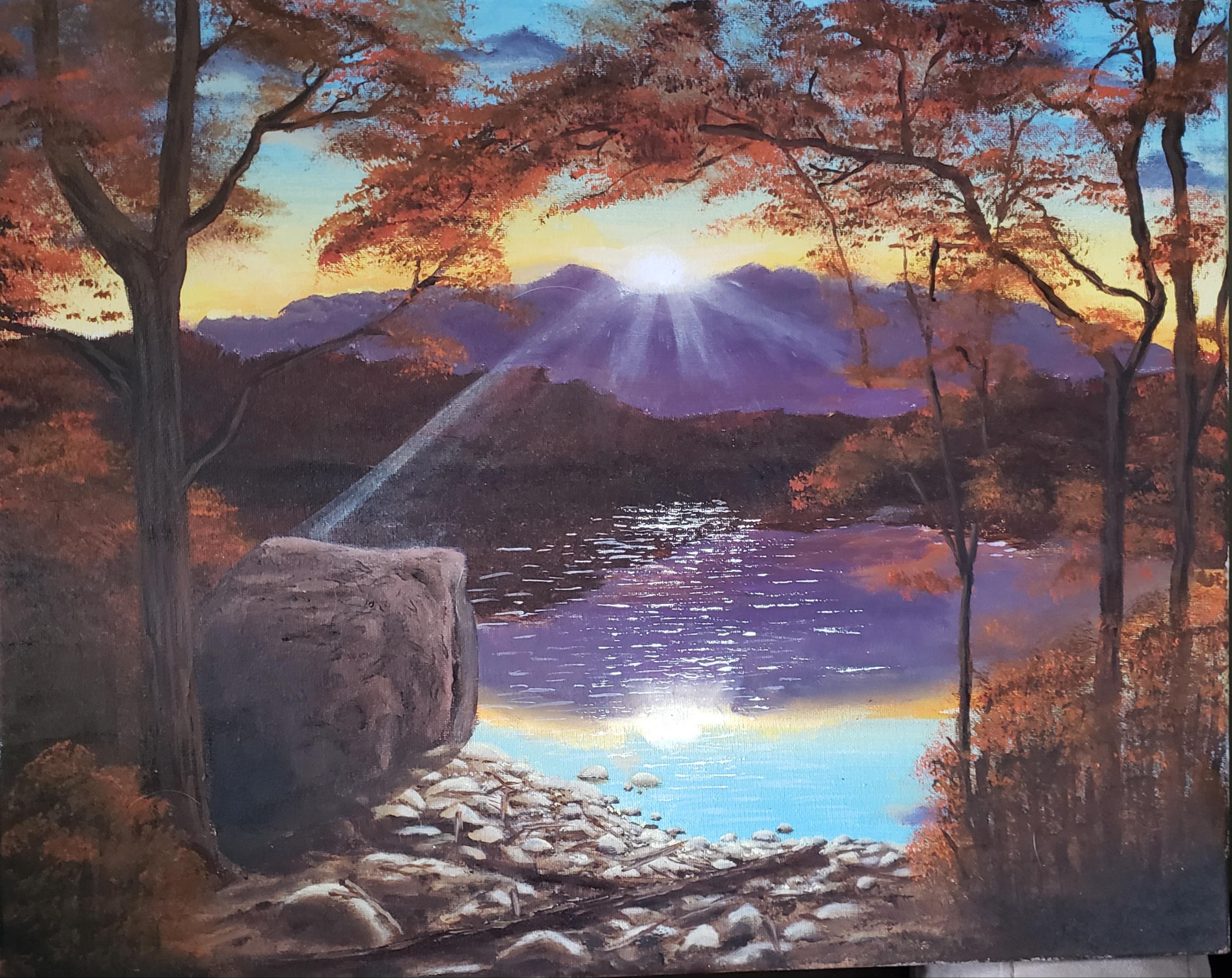 New Hampshire Hikes, me, oil on canvas, 2021 | Scrolller