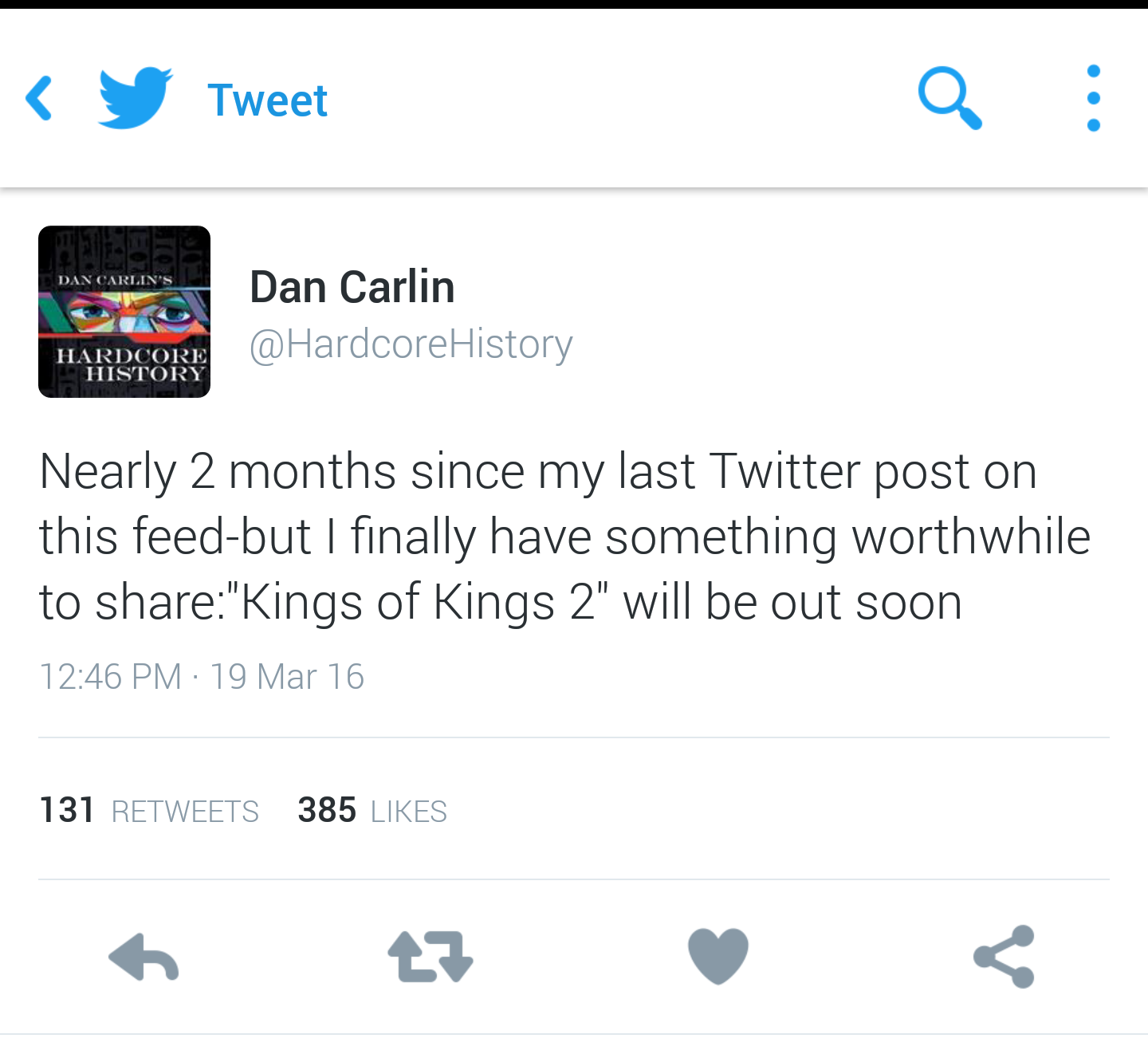 New Hardcore History, "King of Kings 2", out soon! | Scrolller