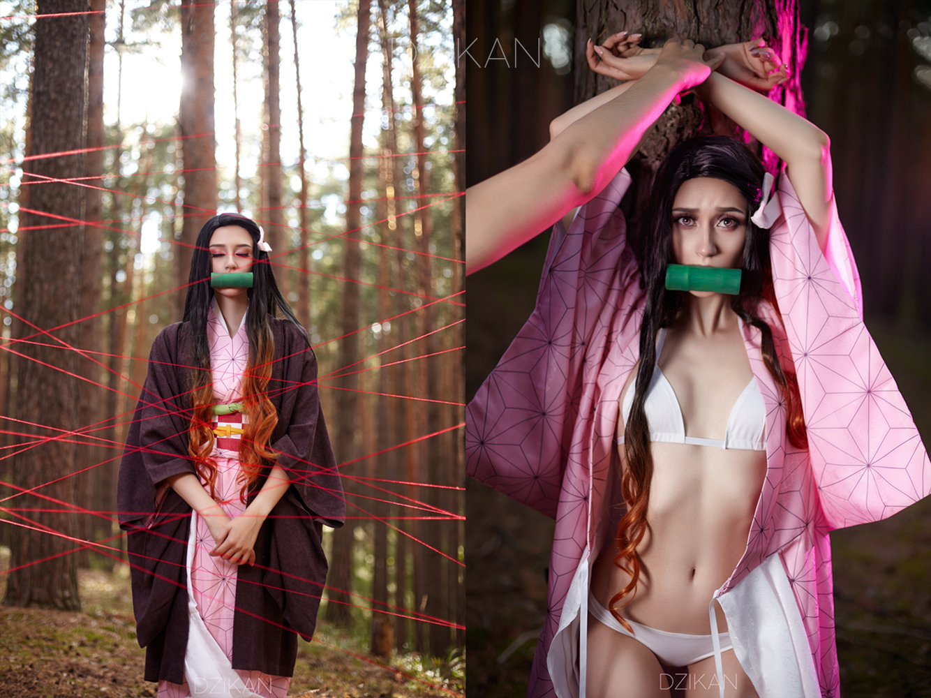 Nezuko cosplay photoshoot ON/OFF by Dzikan (Demon Slayer) | Scrolller