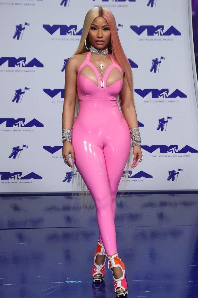 Nicki Minaj In Full Pink Latex With A Camel Toe Is About As Hot As It