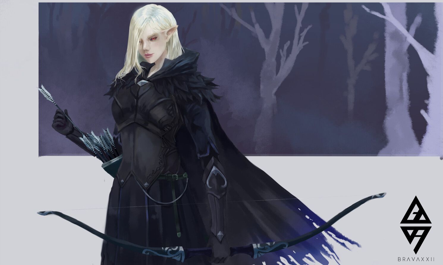 Night Elf Archer (Commissioned) by Octava B. | Scrolller