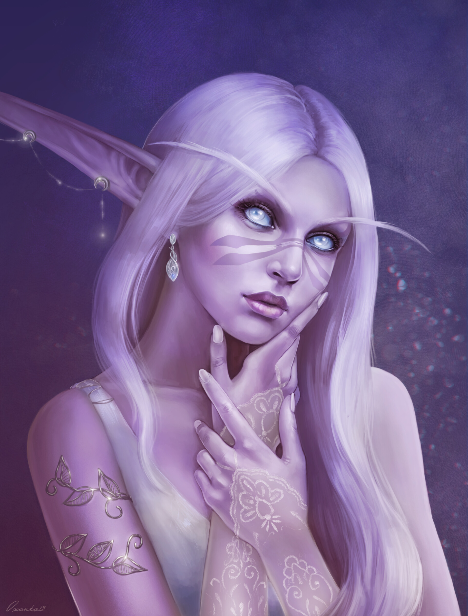 Night Elf Portrait by Oxana Reshetina | Scrolller