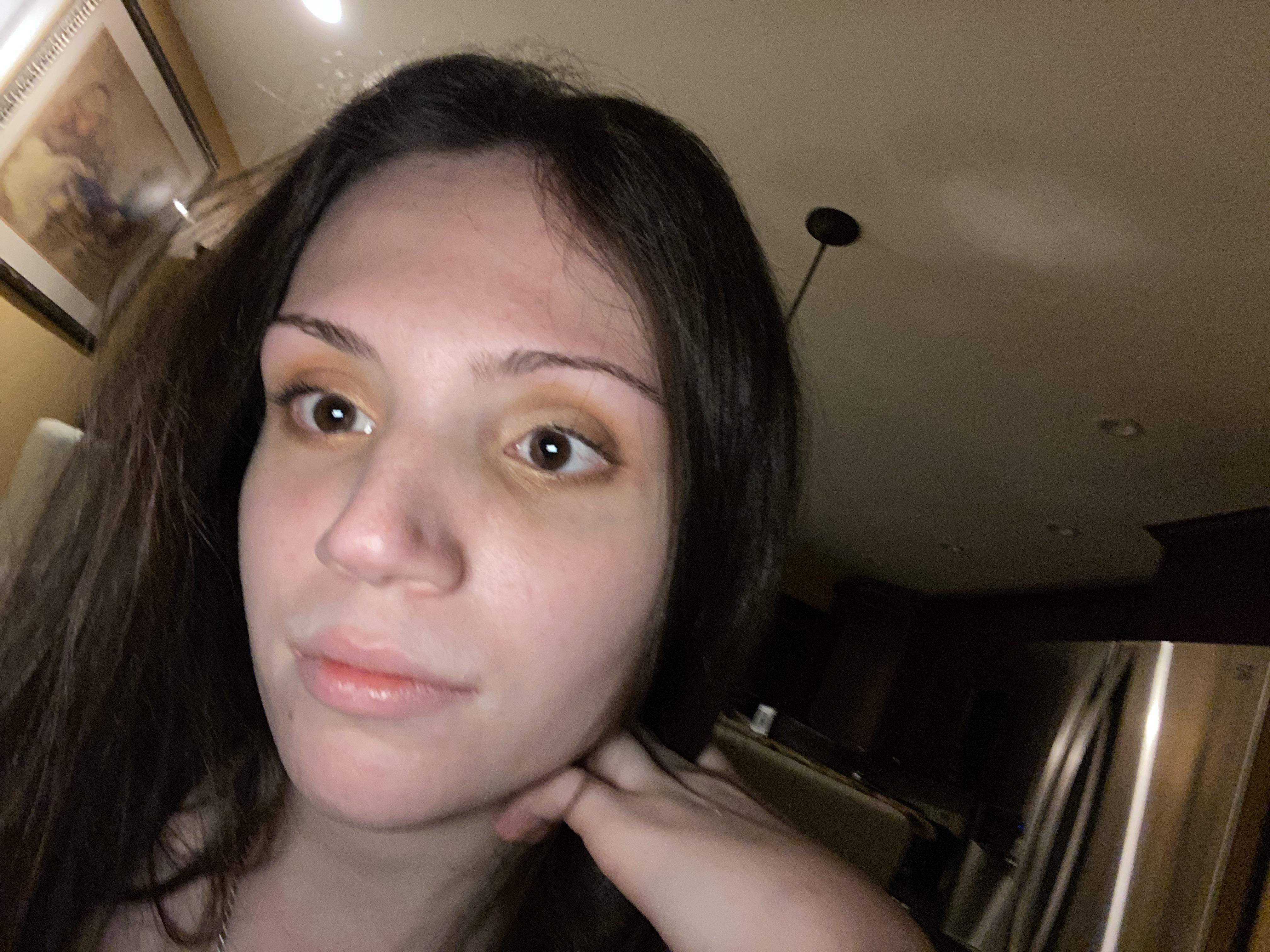 Not adorable but bad selfie after coming late from a party and SO tired hopefully I still pass ...