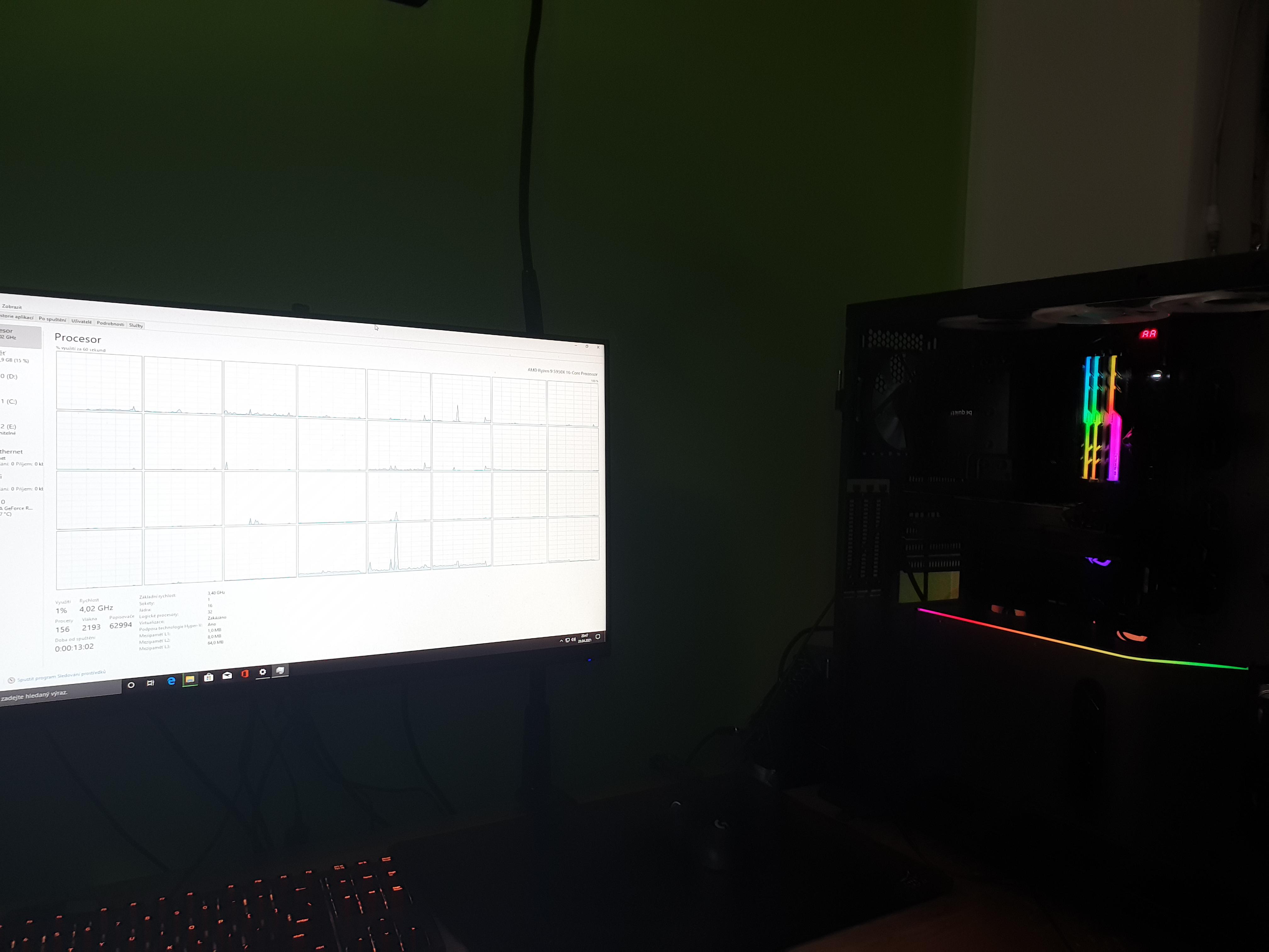 Not even fully operational and I love it. From 4 core i7 to this. Full water loop next month ...