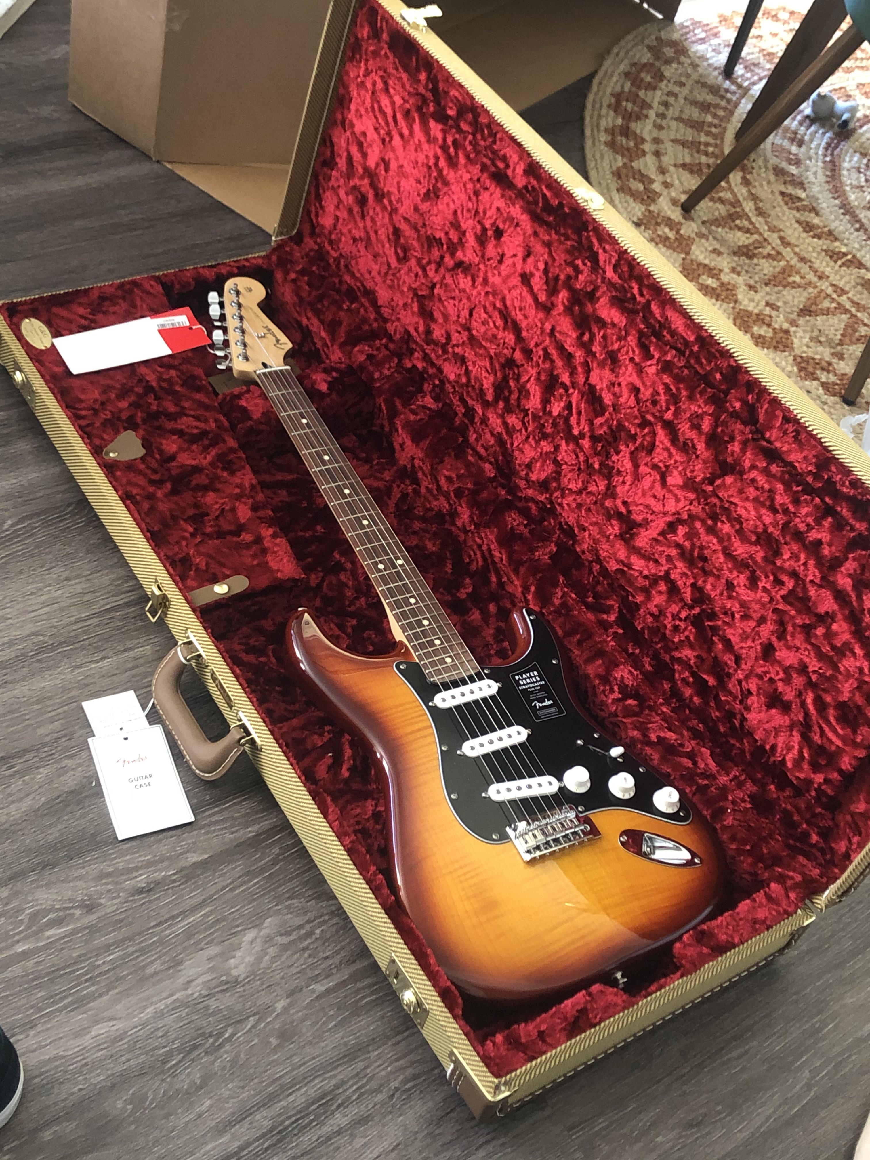 Not the rarest but my first electric in over 5 years. First time Strat owner | Scrolller