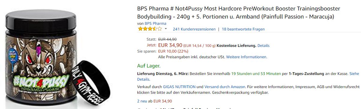 "#Not4pussy Most hardcore PreWorkout booster" | Scrolller